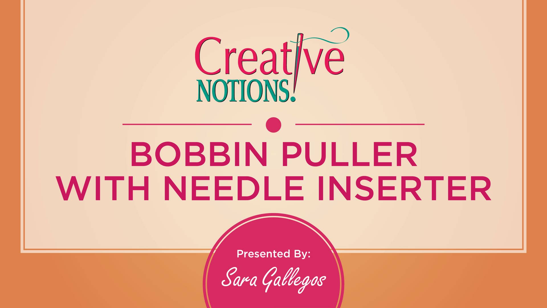 Creative Notions Bobbin Puller with Needle Inserter on Vimeo