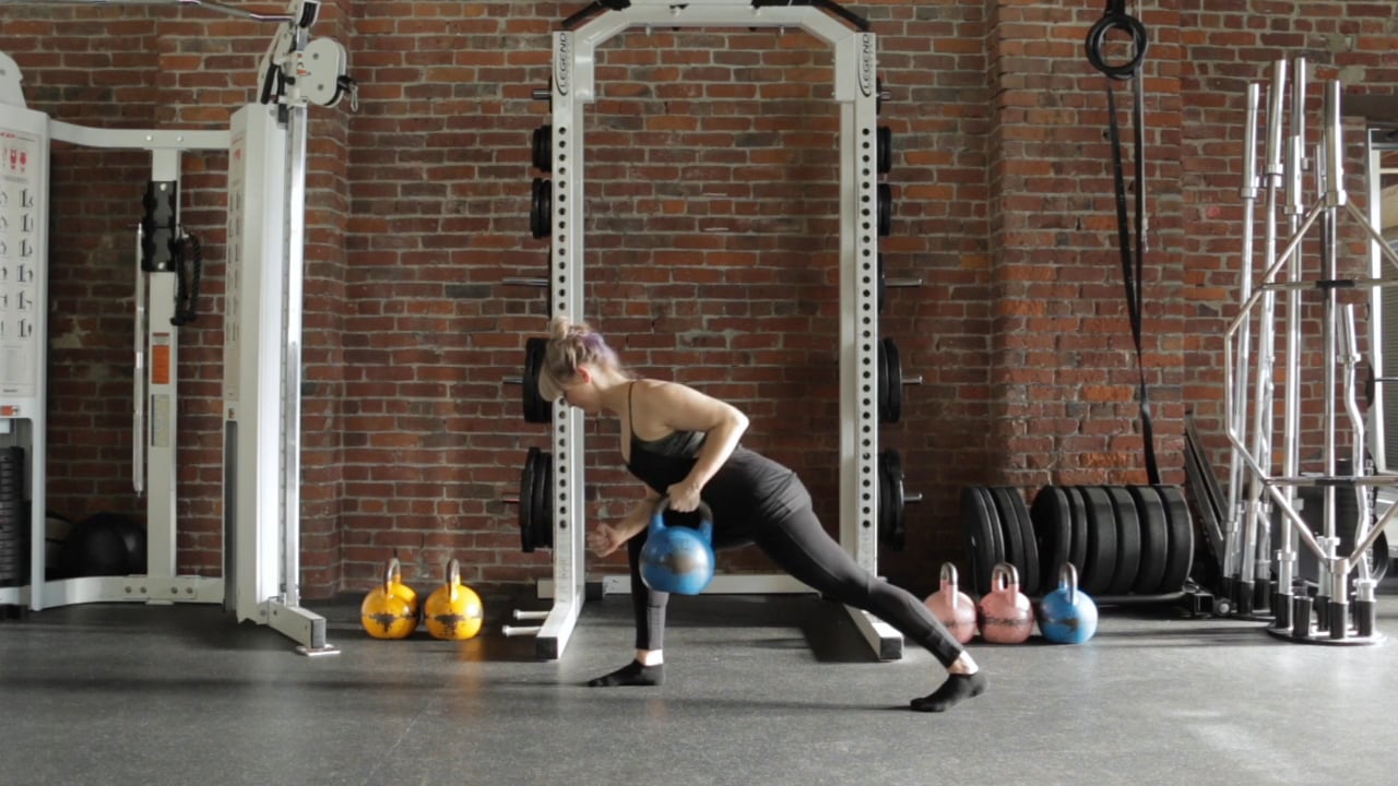 KB Split Stance Single Arm Row on Vimeo