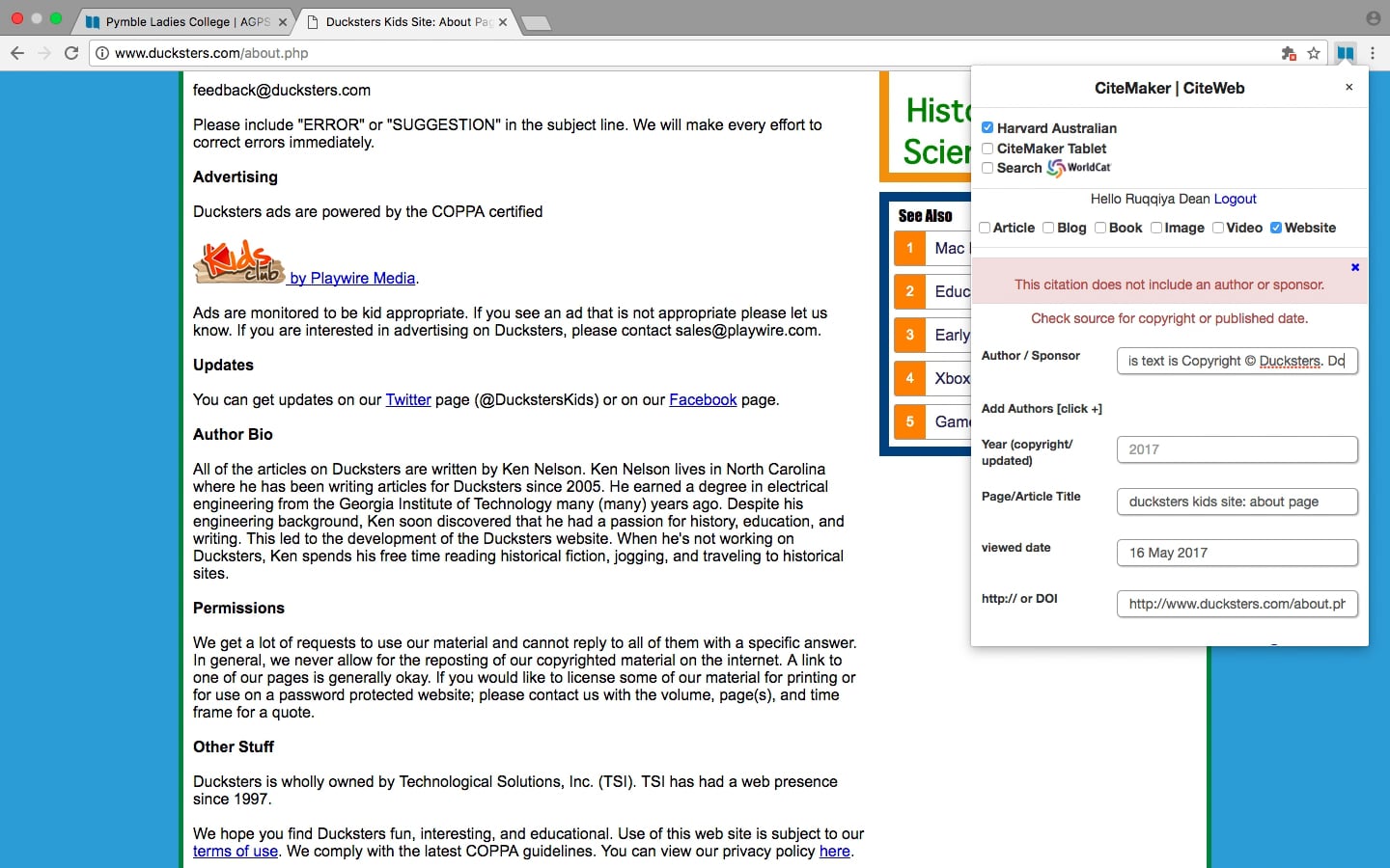 Entering your citations into Citemaker on Vimeo