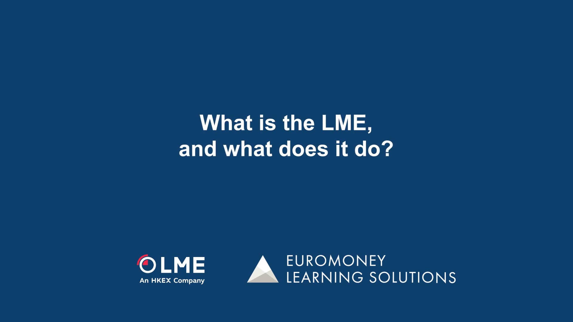 What is the LME and what does it do? on Vimeo