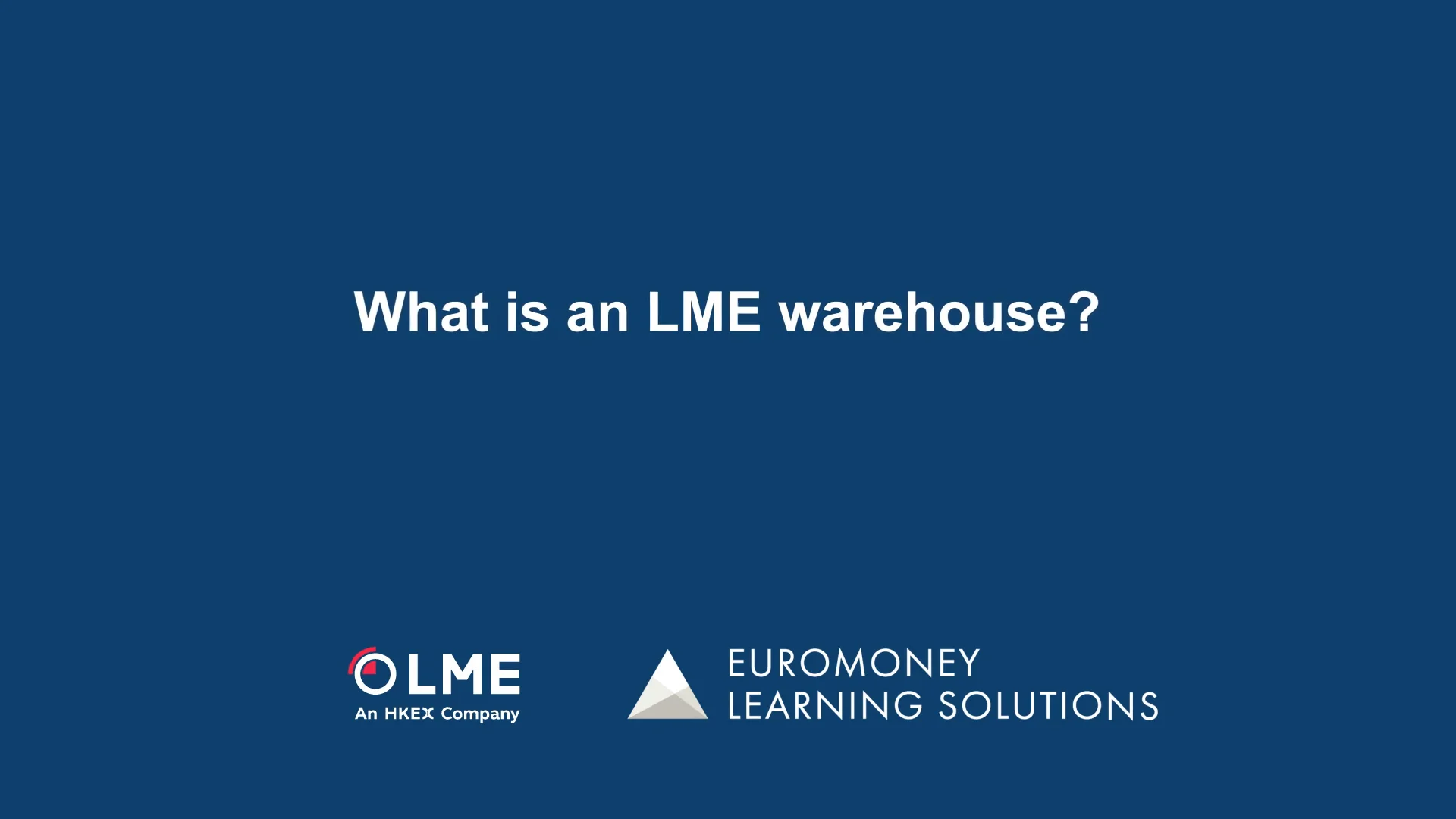 What is an LME warehouse? on Vimeo