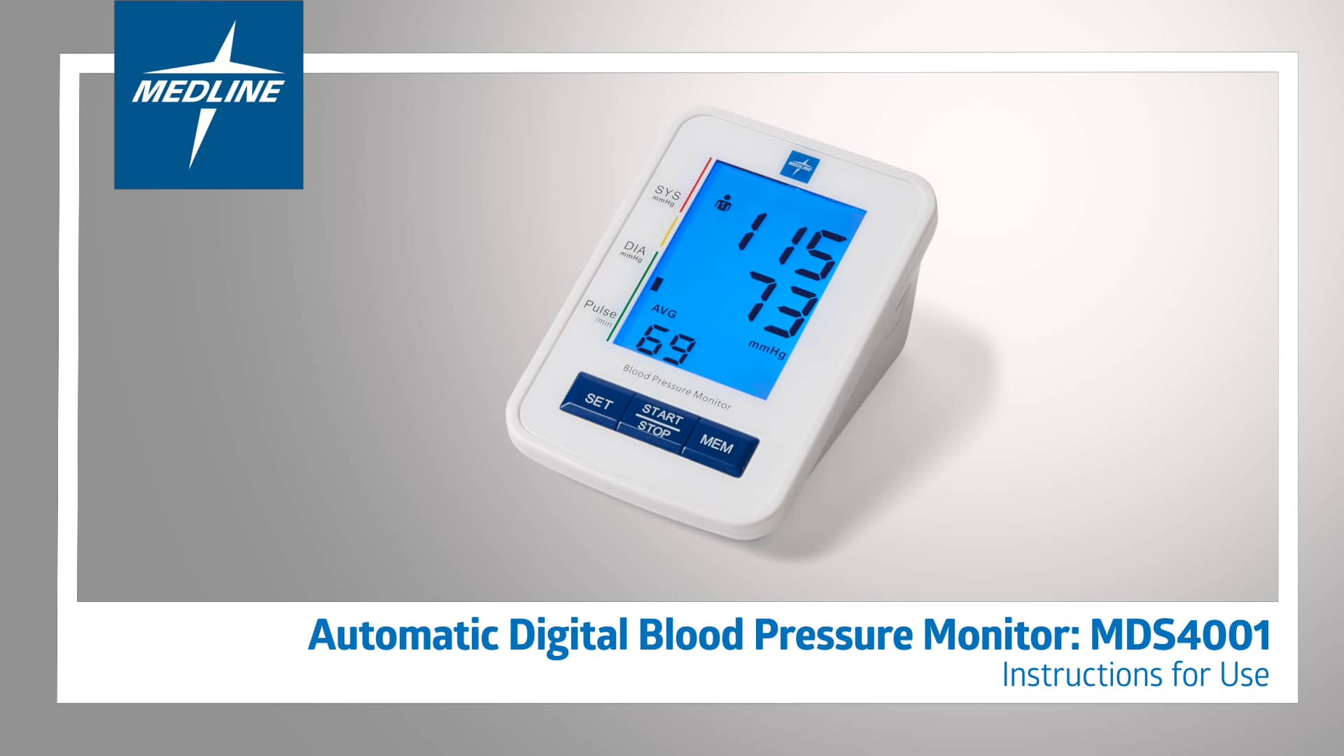 Automatic Digital Blood Pressure Monitor: MDS4001 on Vimeo