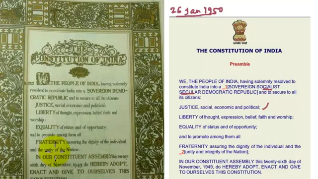 Original Preamble Of Indian Constitution