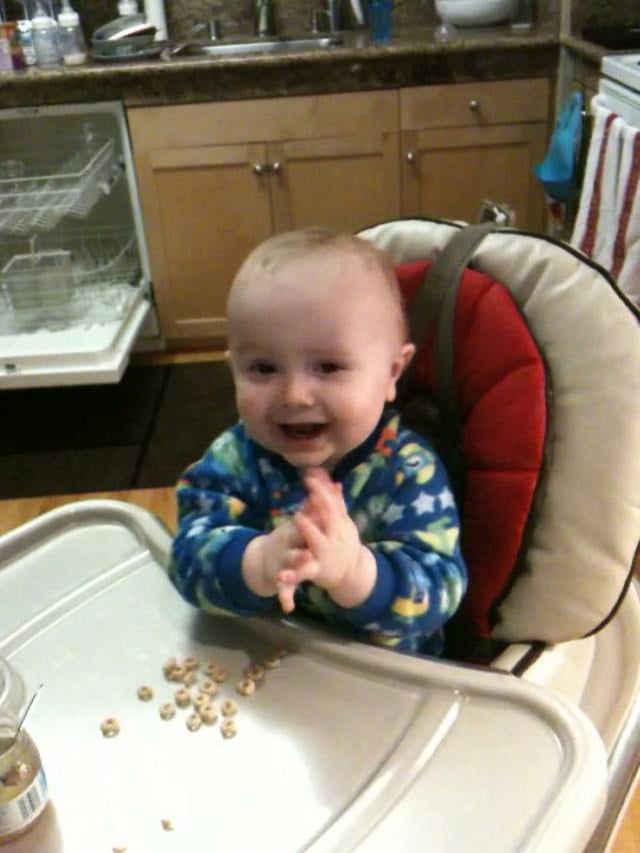 Brooks' First Time Clapping His Hands on Vimeo