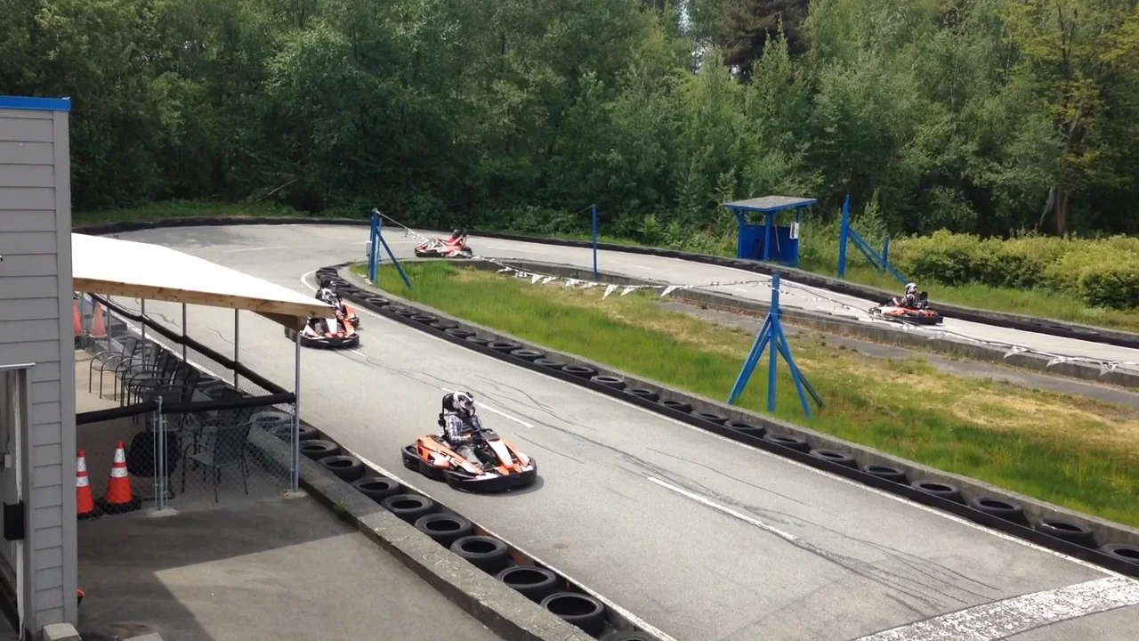 Richmond Go-Kart track, last hairpin turn in front of grandstand. on Vimeo
