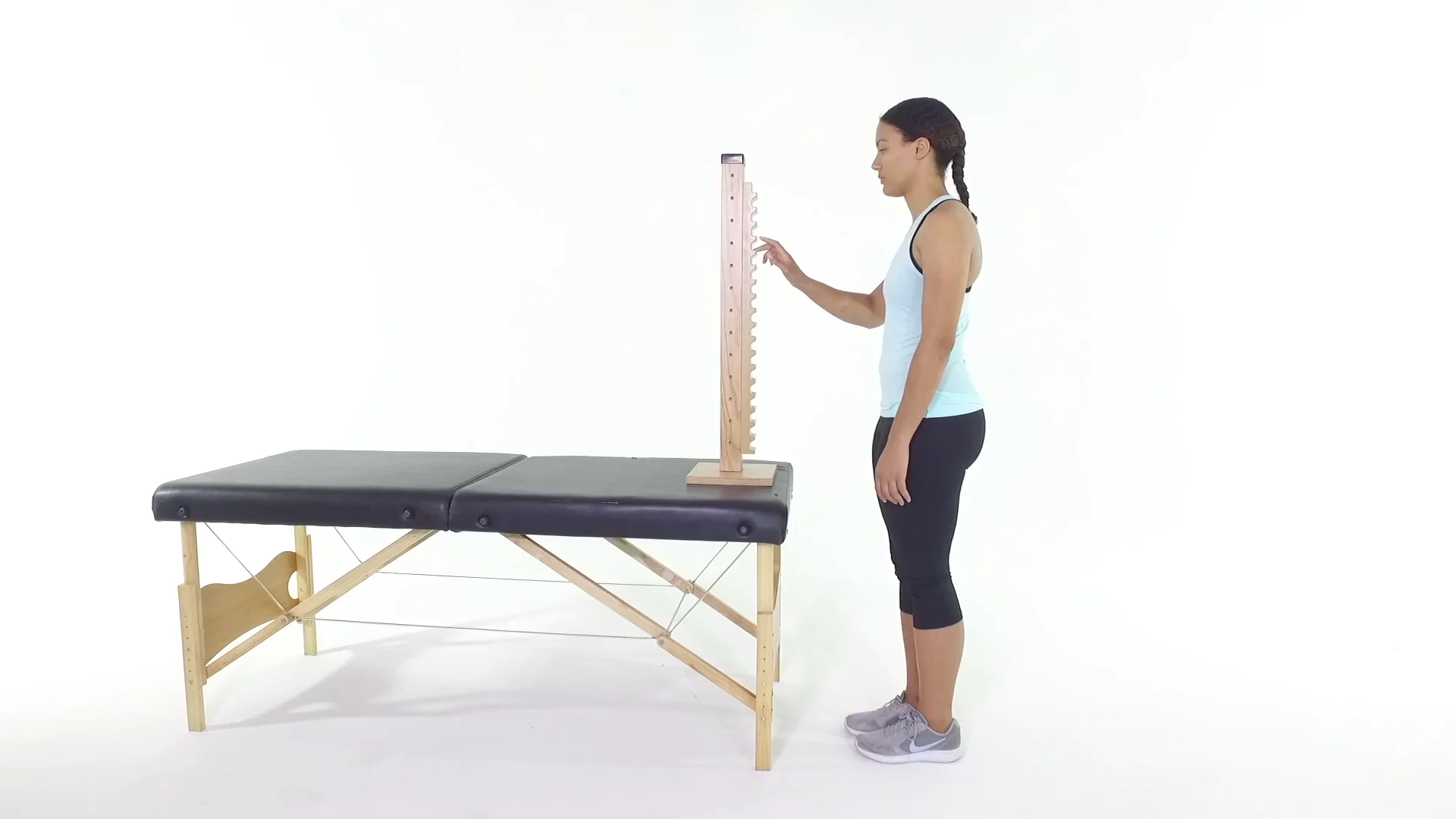 Standing Shoulder Flexion Finger Walks on Ladder on Vimeo