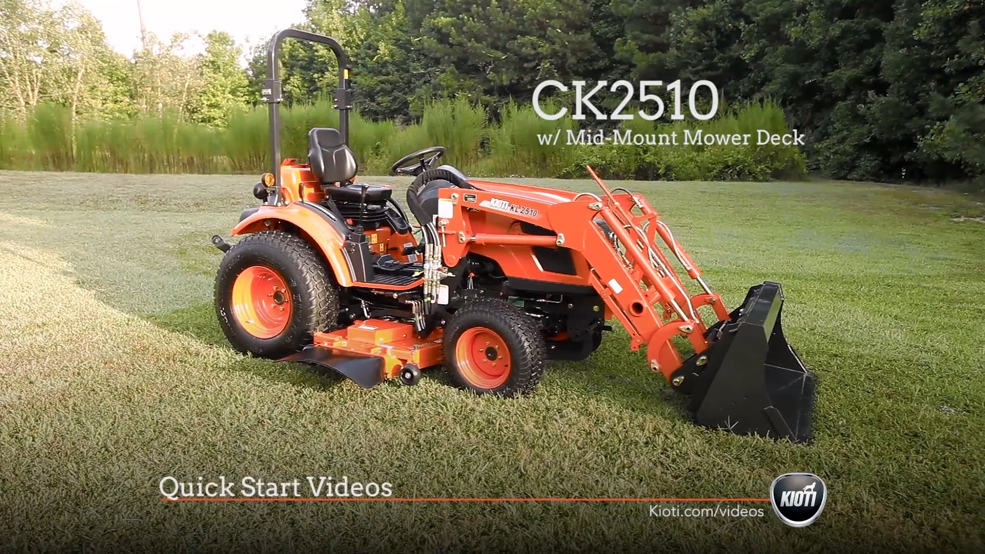 KIOTI CK2510 w/Drive Over Mower Deck - Quick Start Video on Vimeo