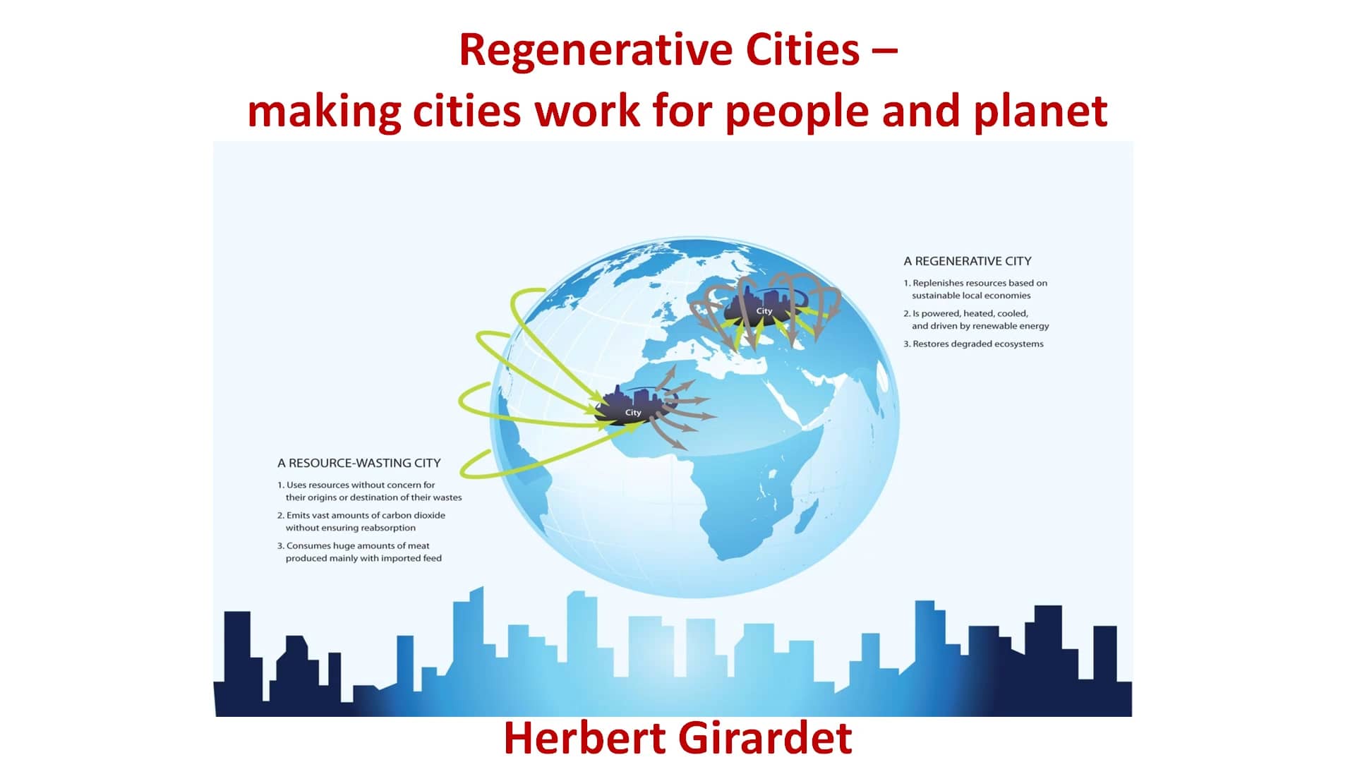 Regenerative Cities - Making Cities Work for People and Planet by Prof ...