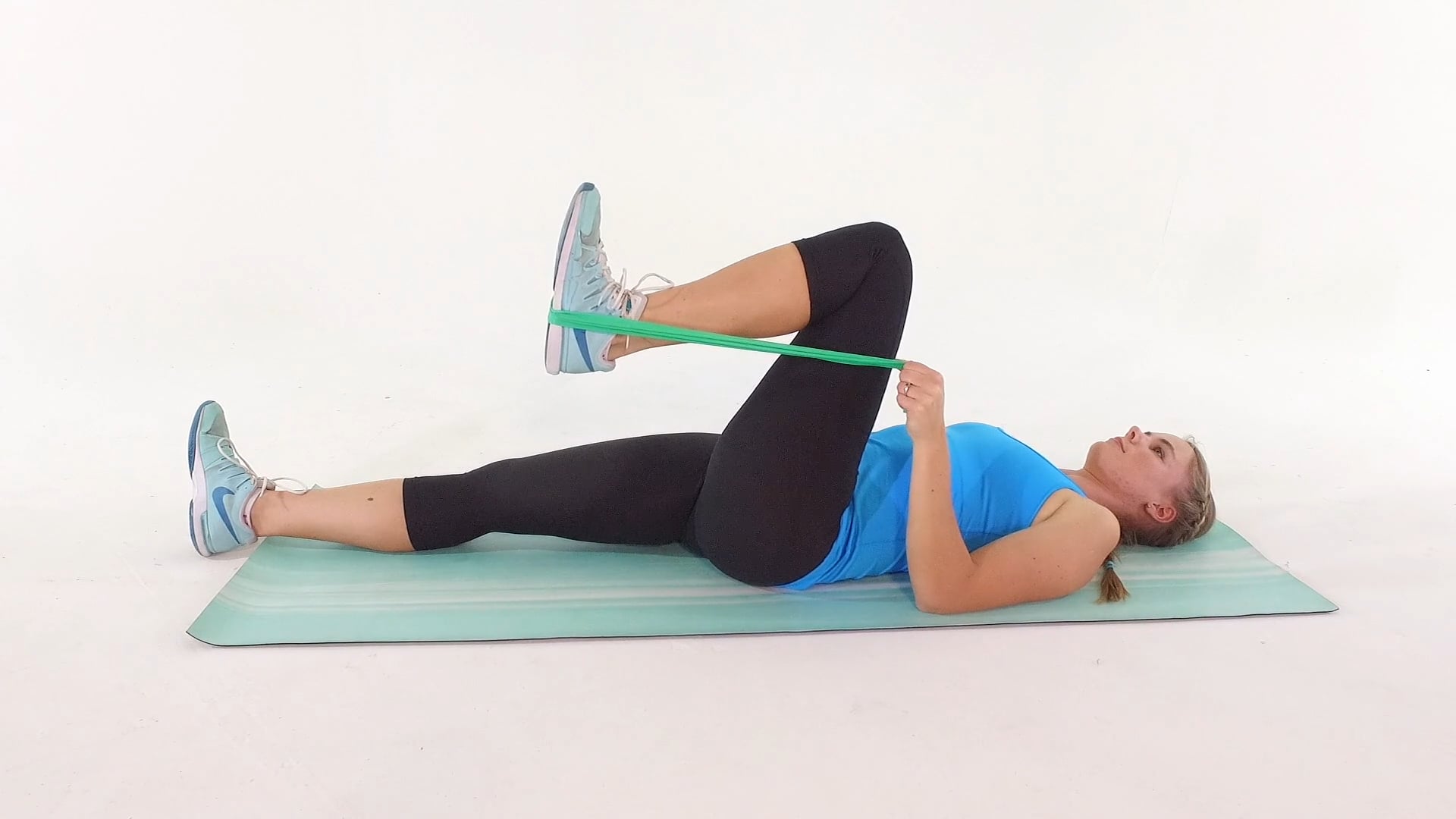 Supine Hamstring Pull with Band on Vimeo