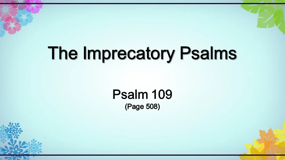 The Imprecatory Psalms on Vimeo