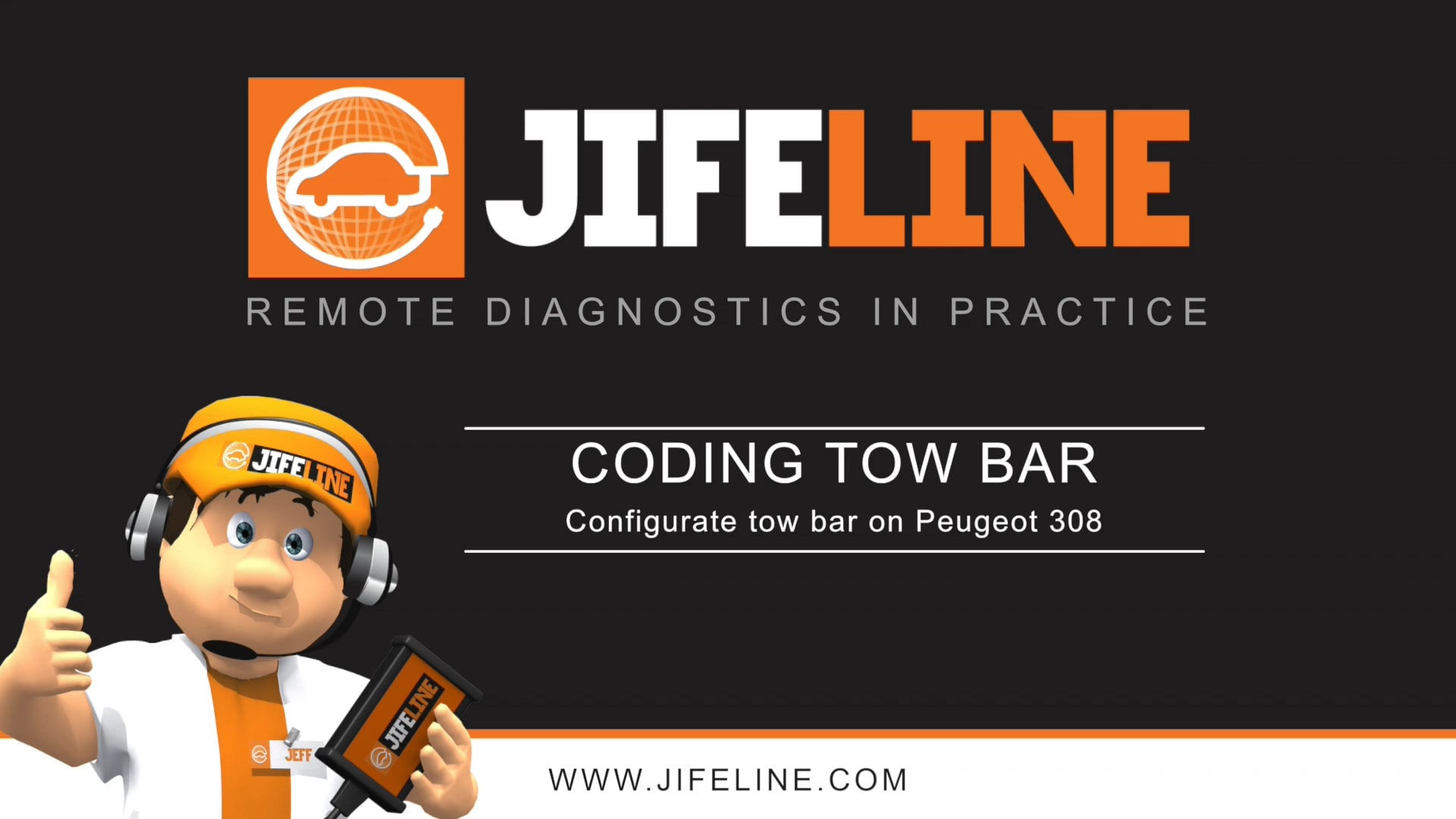 Tow bar coding using the unique Jifeline remote diagnostics interface ...