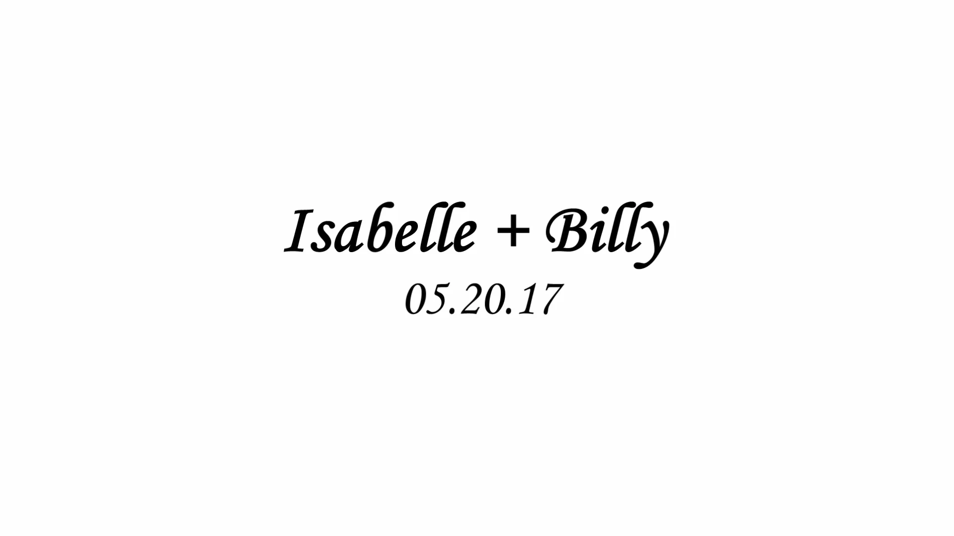 Isabelle + Billy on Vimeo