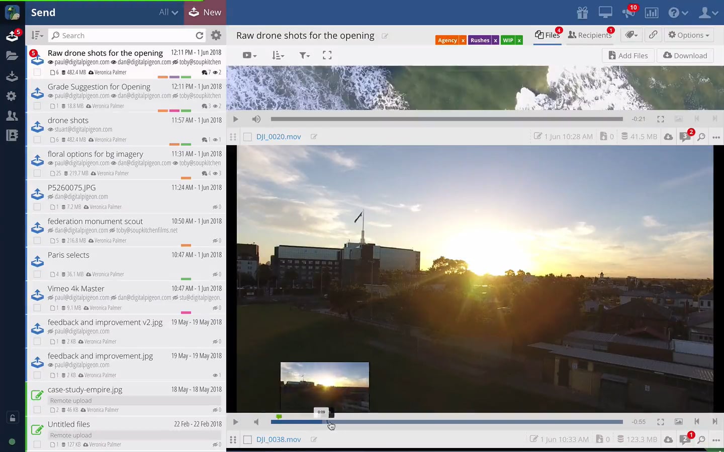 Video scrubbing on Preview Mode on Vimeo