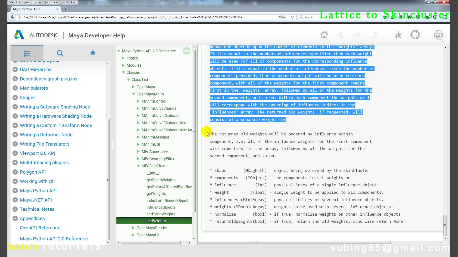 Lattice Deformer Weights To Skincluster Deformer in Maya 2016 using Maya Python API 2.0 on Vimeo