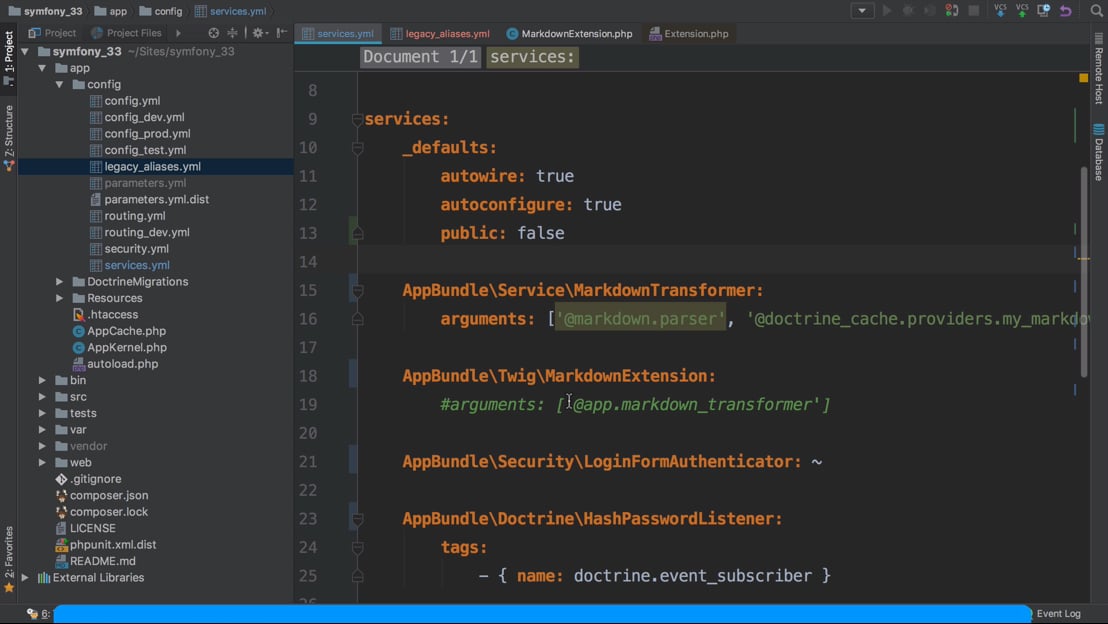 Making All Services Private Symfony 3 3 Upgrade Autowiring And Autoconfigure Symfonycasts
