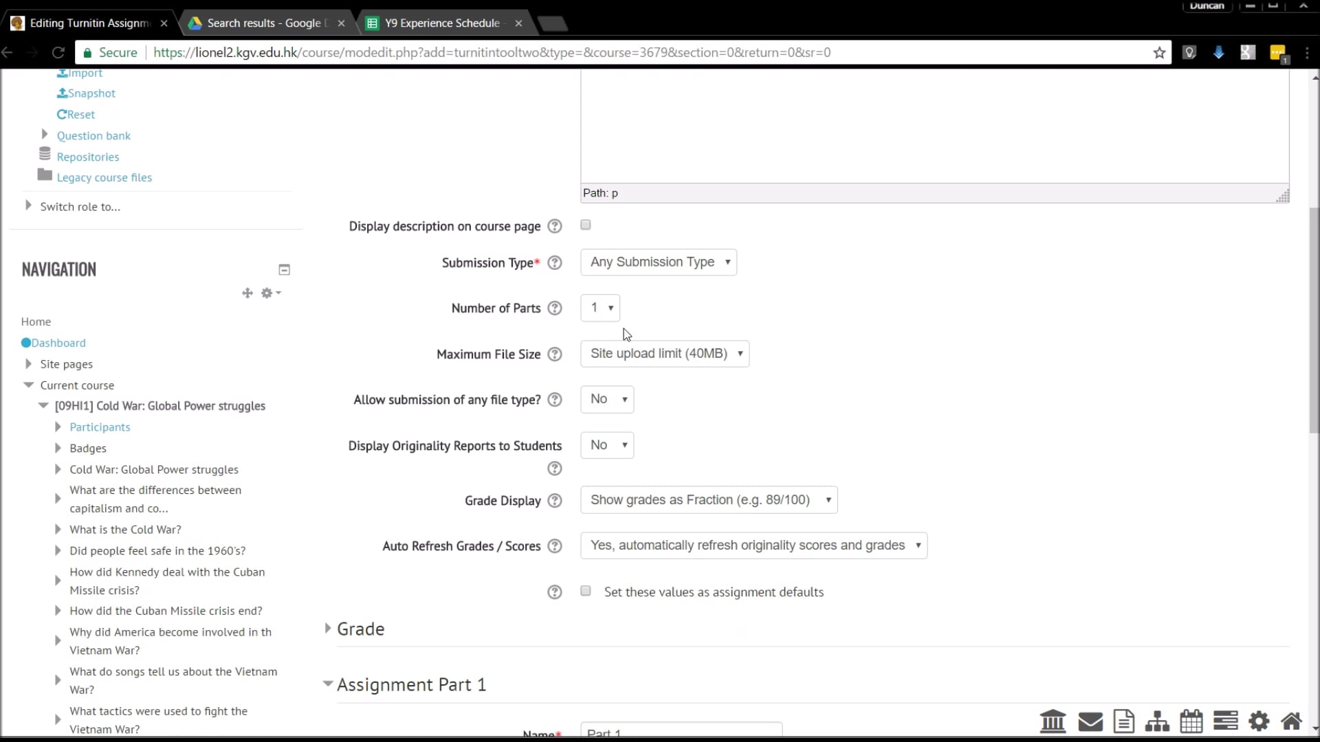 LRC: How to create a Turnitin Dropbox on Lionel on Vimeo