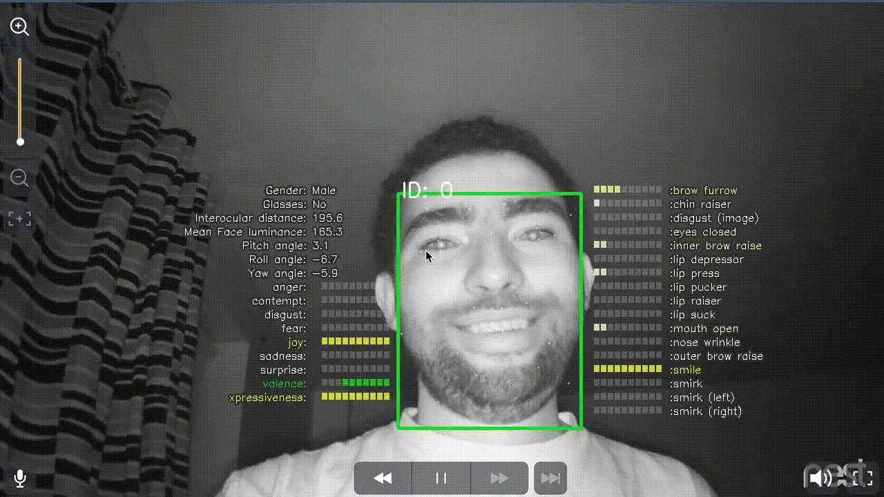 Affectiva SDK - Infrared Face Detection on Vimeo