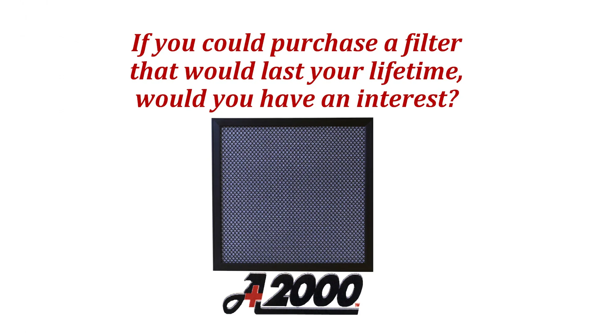 A+2000 Permanent Air Filter - Filters for life! on Vimeo