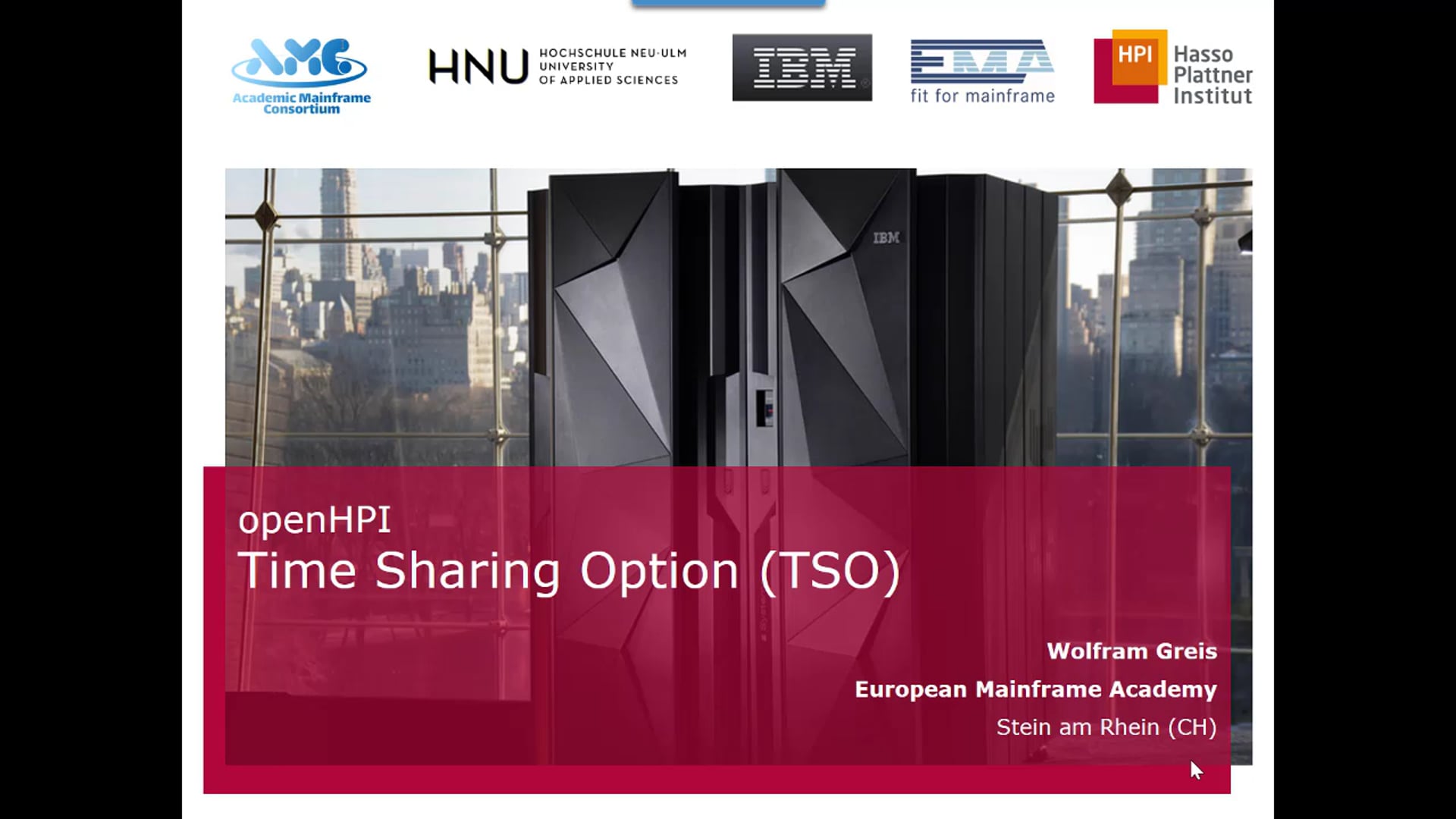 2.1 TSO | Mainframes | openHPI