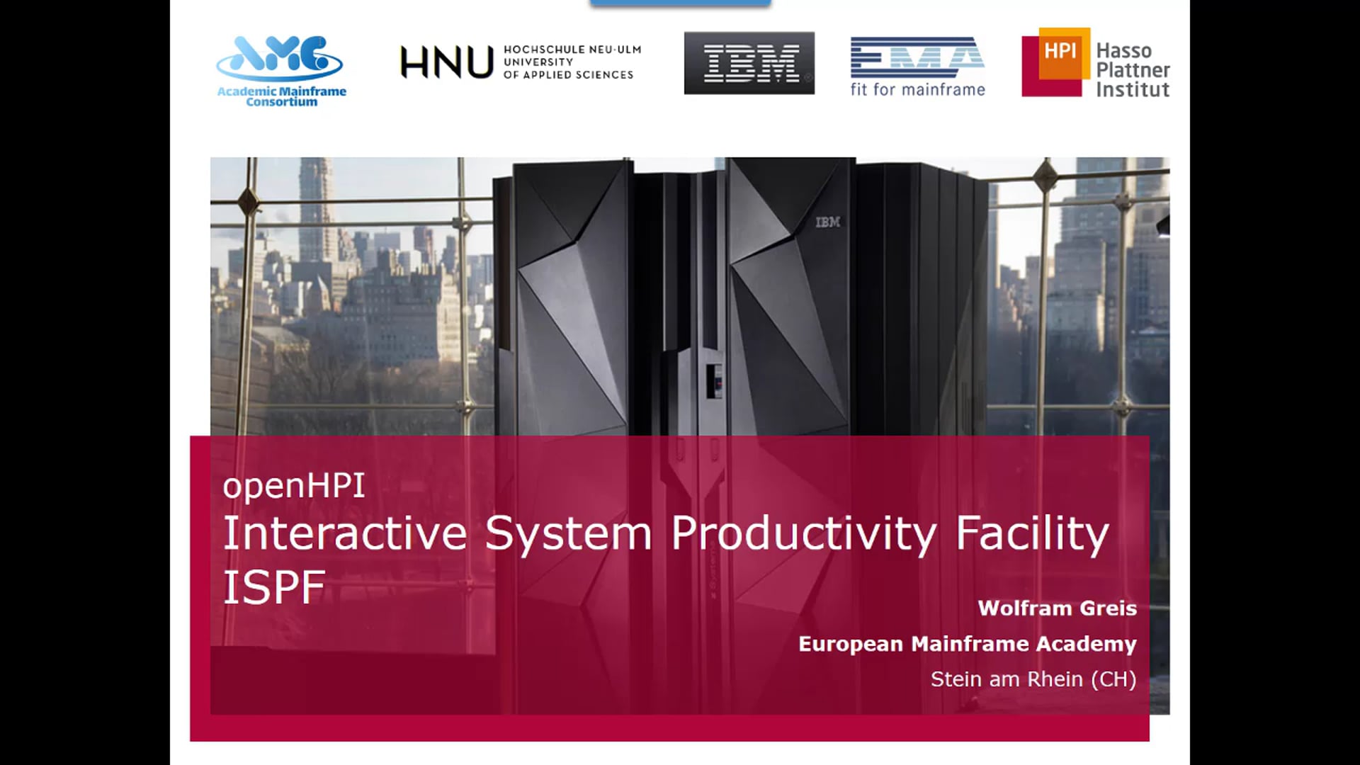 2.3 ISPF | Mainframes | openHPI