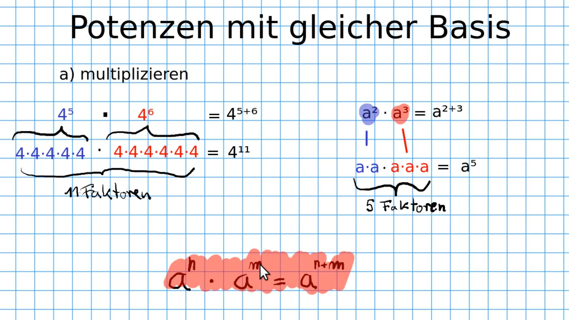 Multiplizieren und Dividieren von Potenzen gleicher_Basis on Vimeo