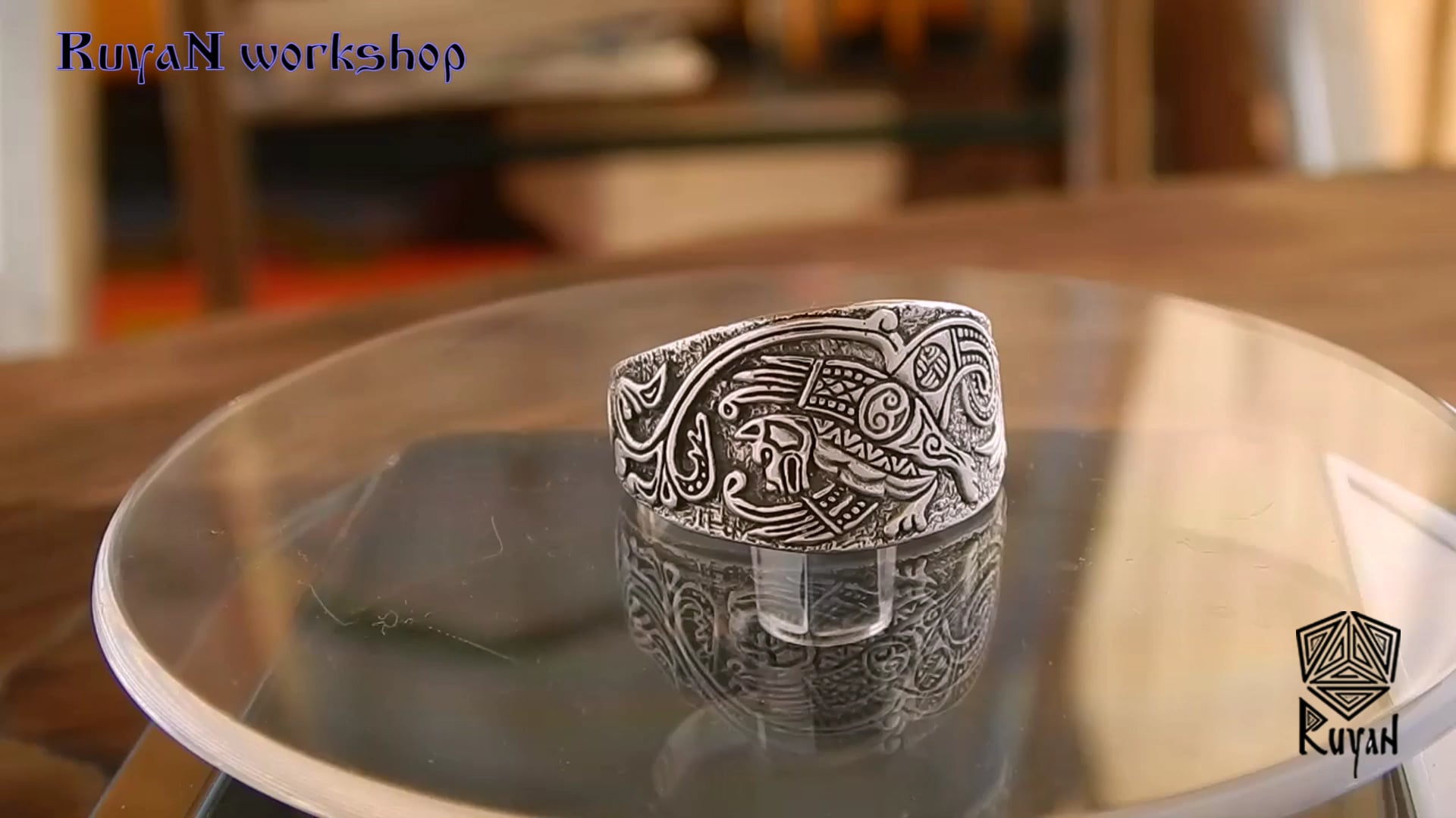Simurgh ring. Simargl, Semargl. Ancient pagan amulet. on Vimeo