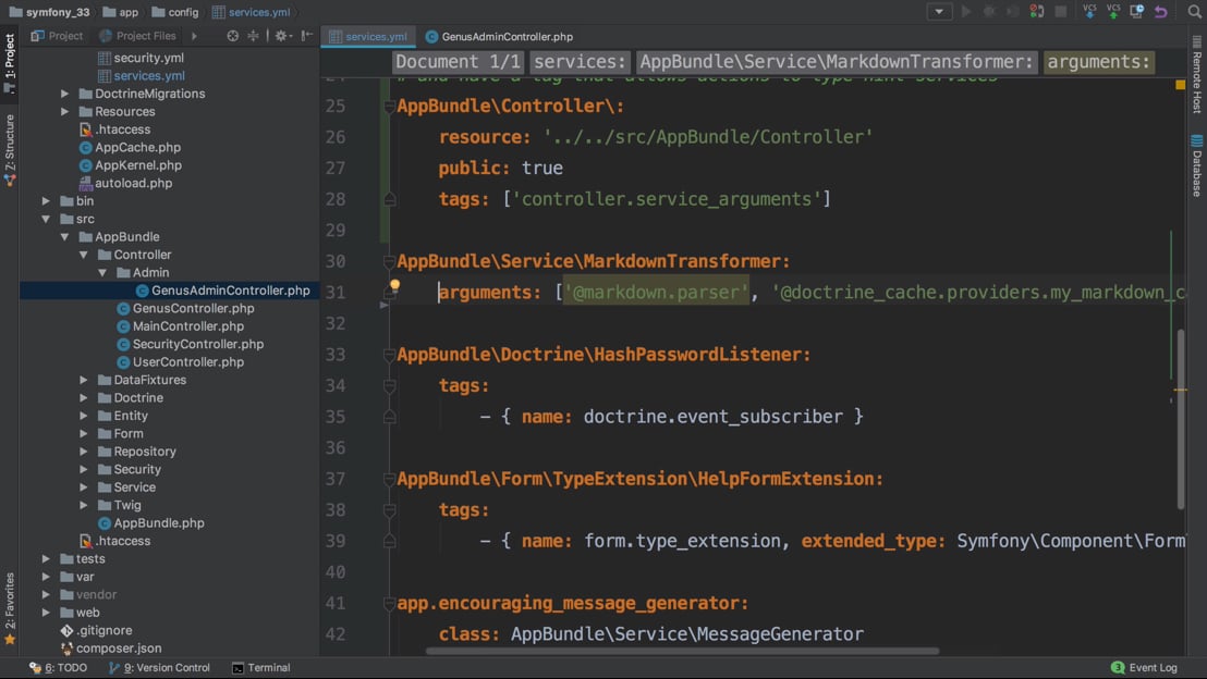 Controllers As Services Symfony 33 Upgrade Autowiring And Autoconfigure Symfonycasts 