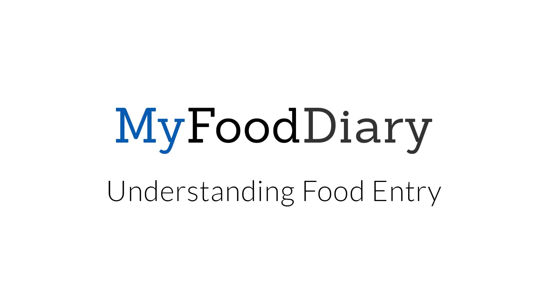 Understanding Food Entry on Vimeo
