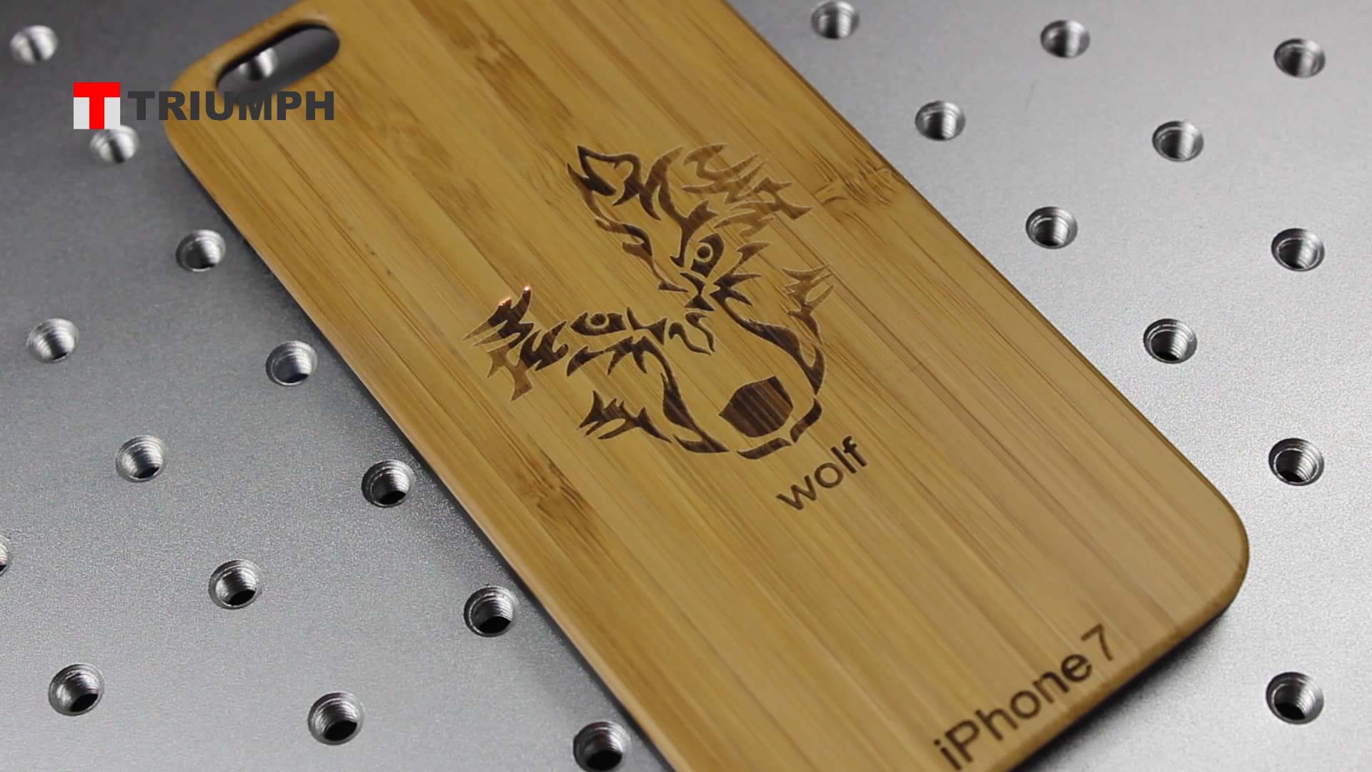 laser engraving on bamboo phone case with co2 laser marking machine on ...