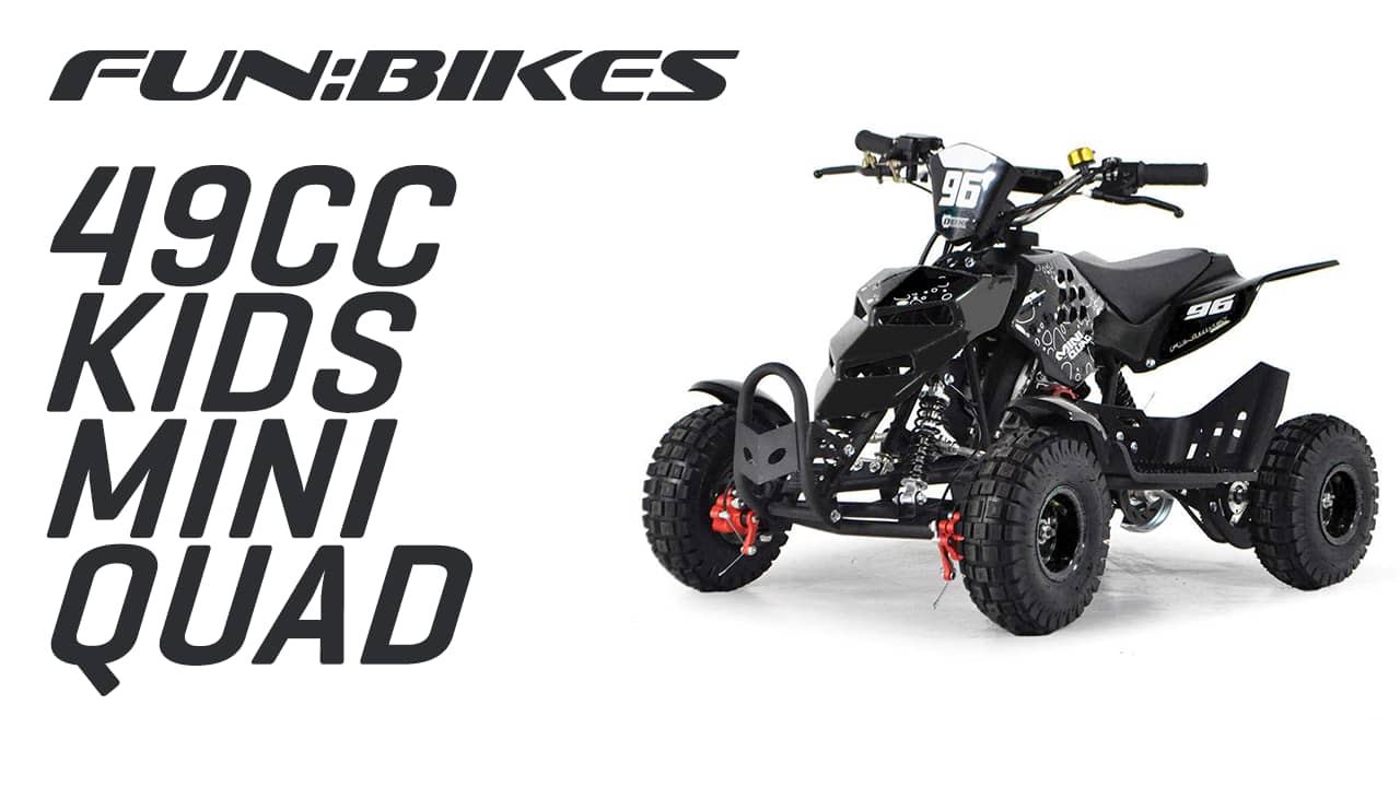 FunBikes Mini 49cc Black Quad Bike on Vimeo