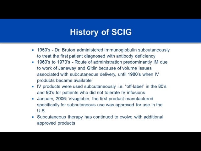 SCIG Therapy on Vimeo