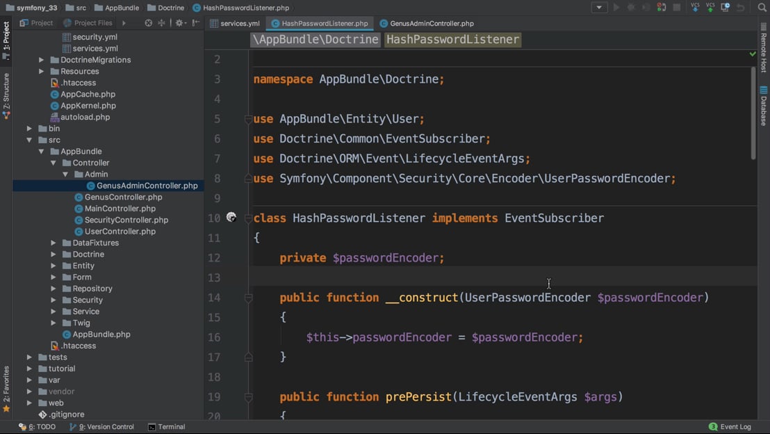 Understanding Autowiring Logic > Symfony 3.3: Upgrade, Autowiring & Autoconfigure | SymfonyCasts