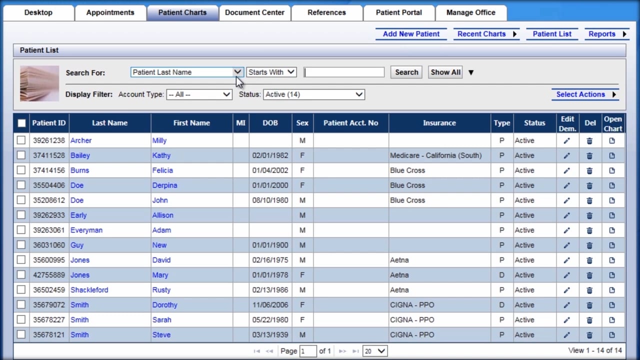 EHR 24/7 - Patient List on Vimeo