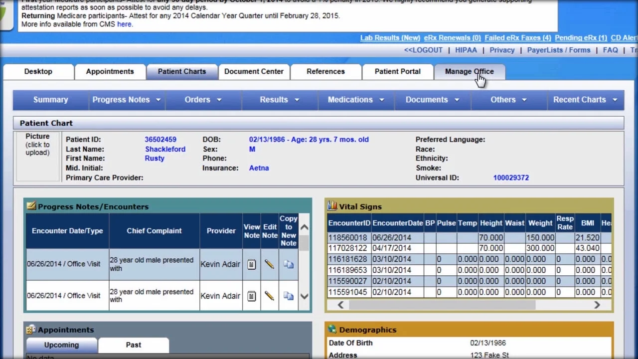 EHR 24/7 - Patient Summary Page on Vimeo