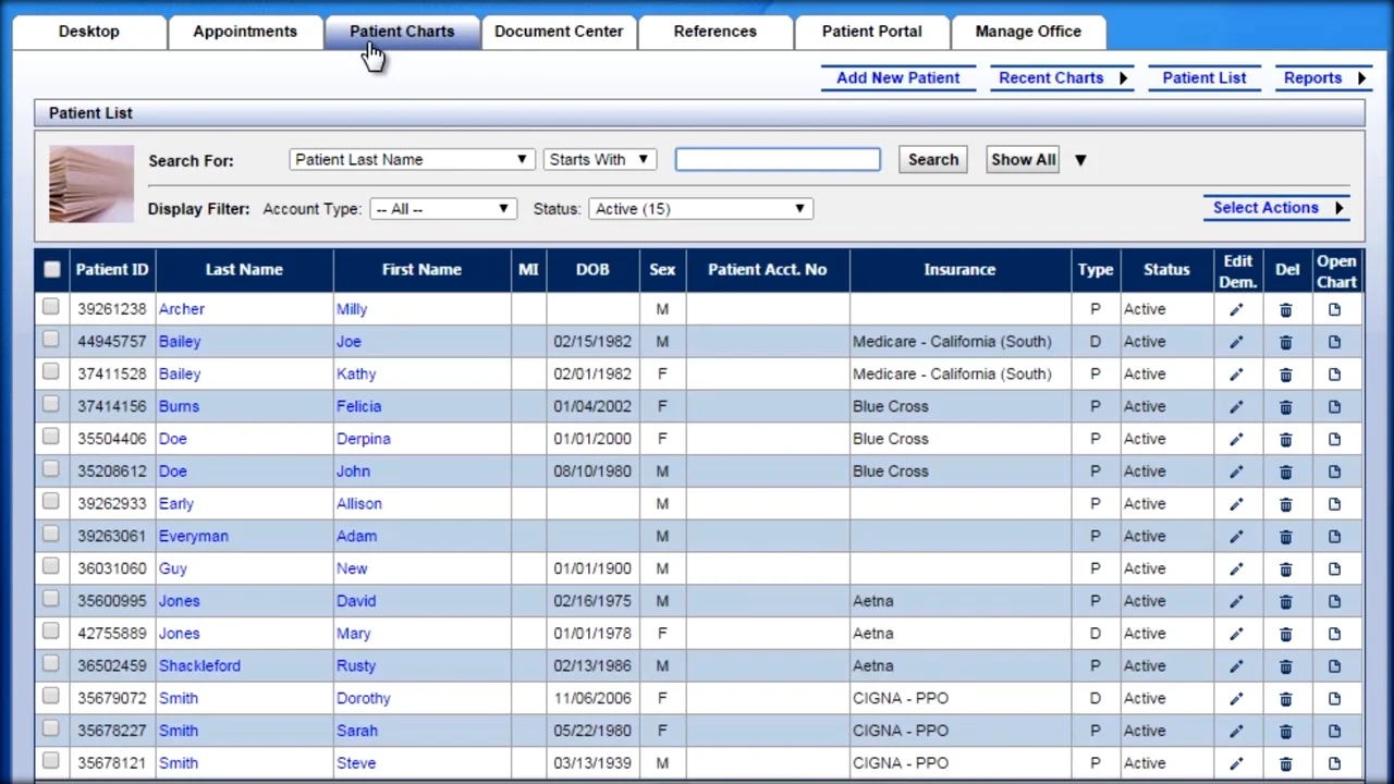 EHR 24/7 - Reporting Functions in the Patient Charts Tab on Vimeo