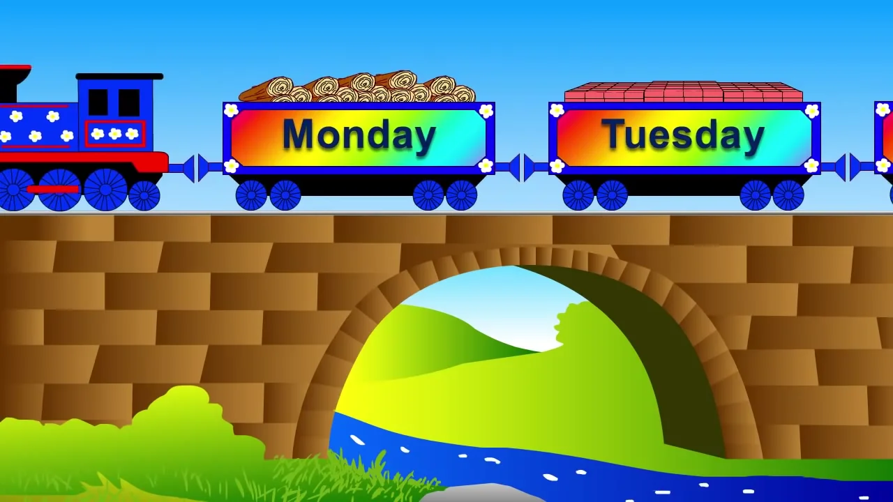 Learn the days of the week song with Choo-Choo Train. Educational ...