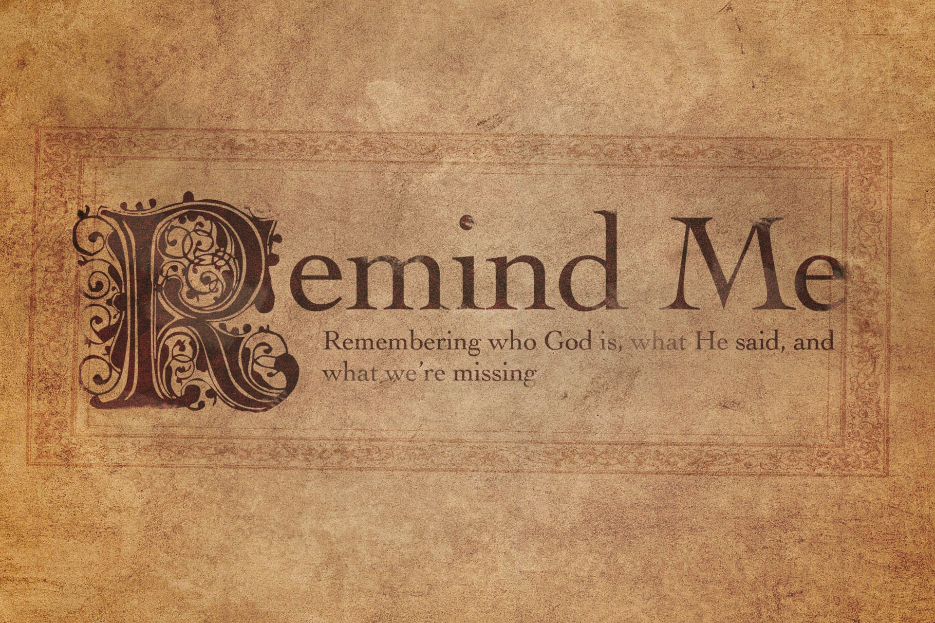 Park Chapel // Solid Ground // Davis Woods // SERIES: Remind Me ...