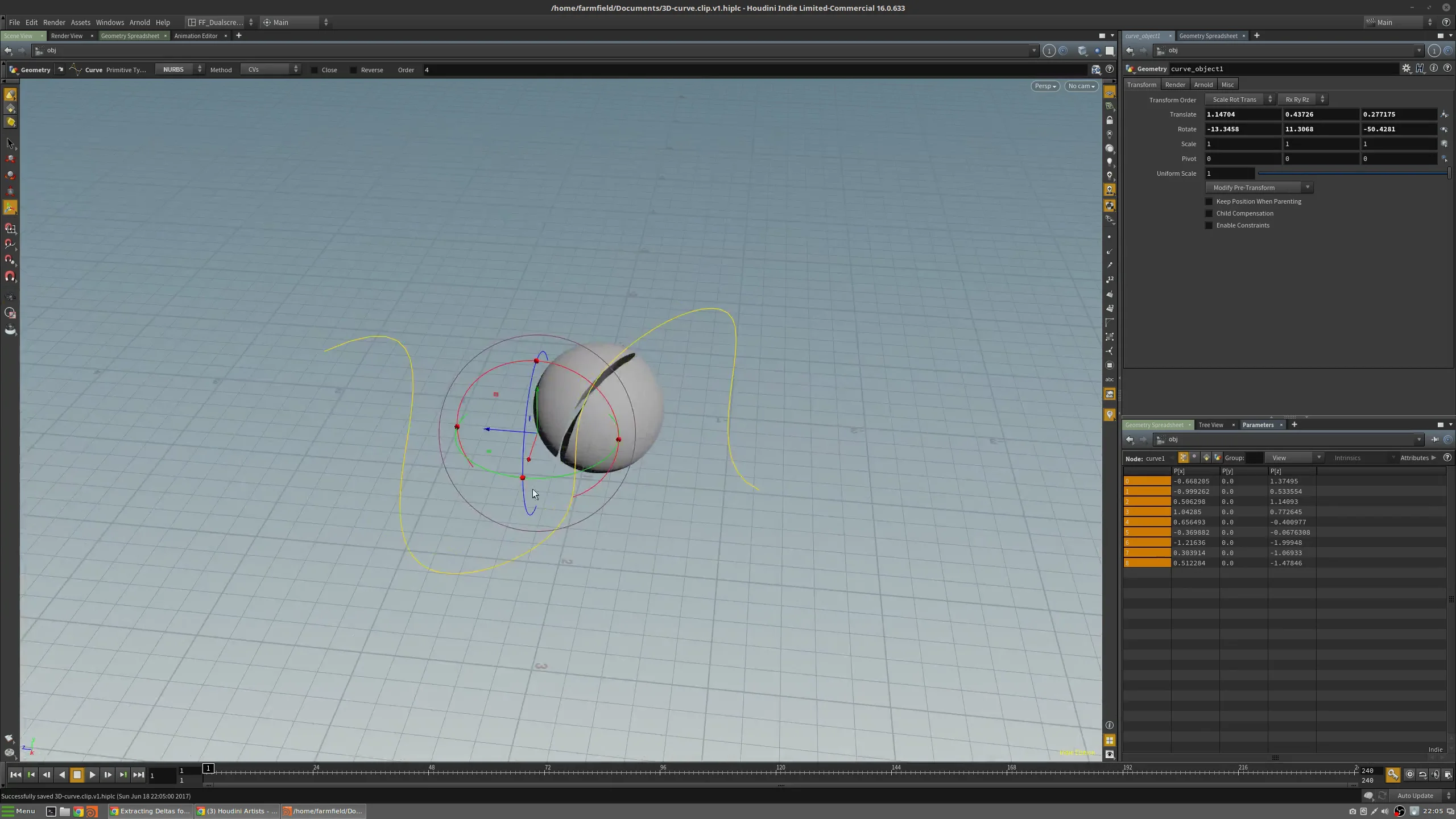 Houdini - 3D curve clip (scene file) on Vimeo