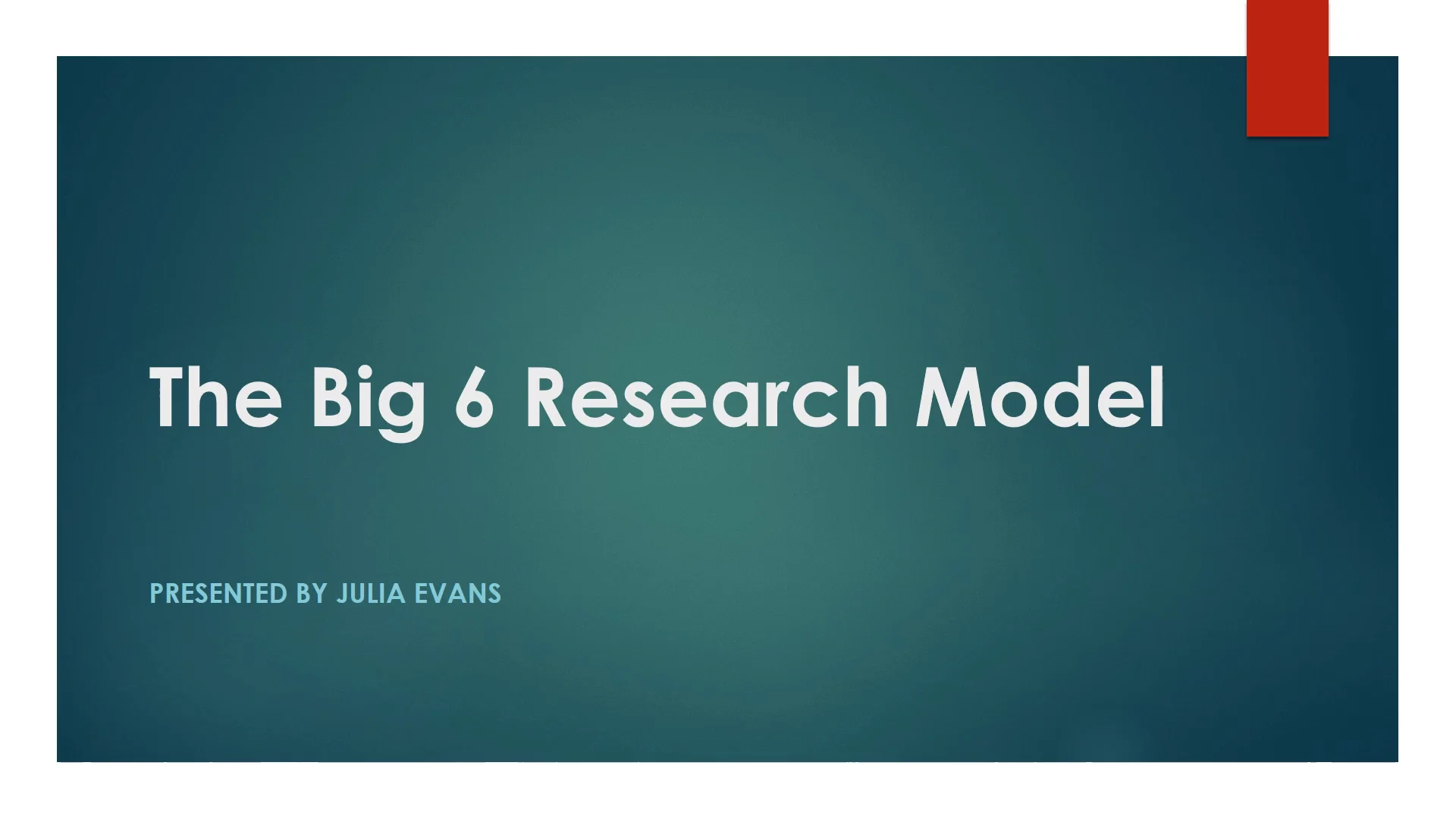 The Big 6 Research Model intro2 on Vimeo