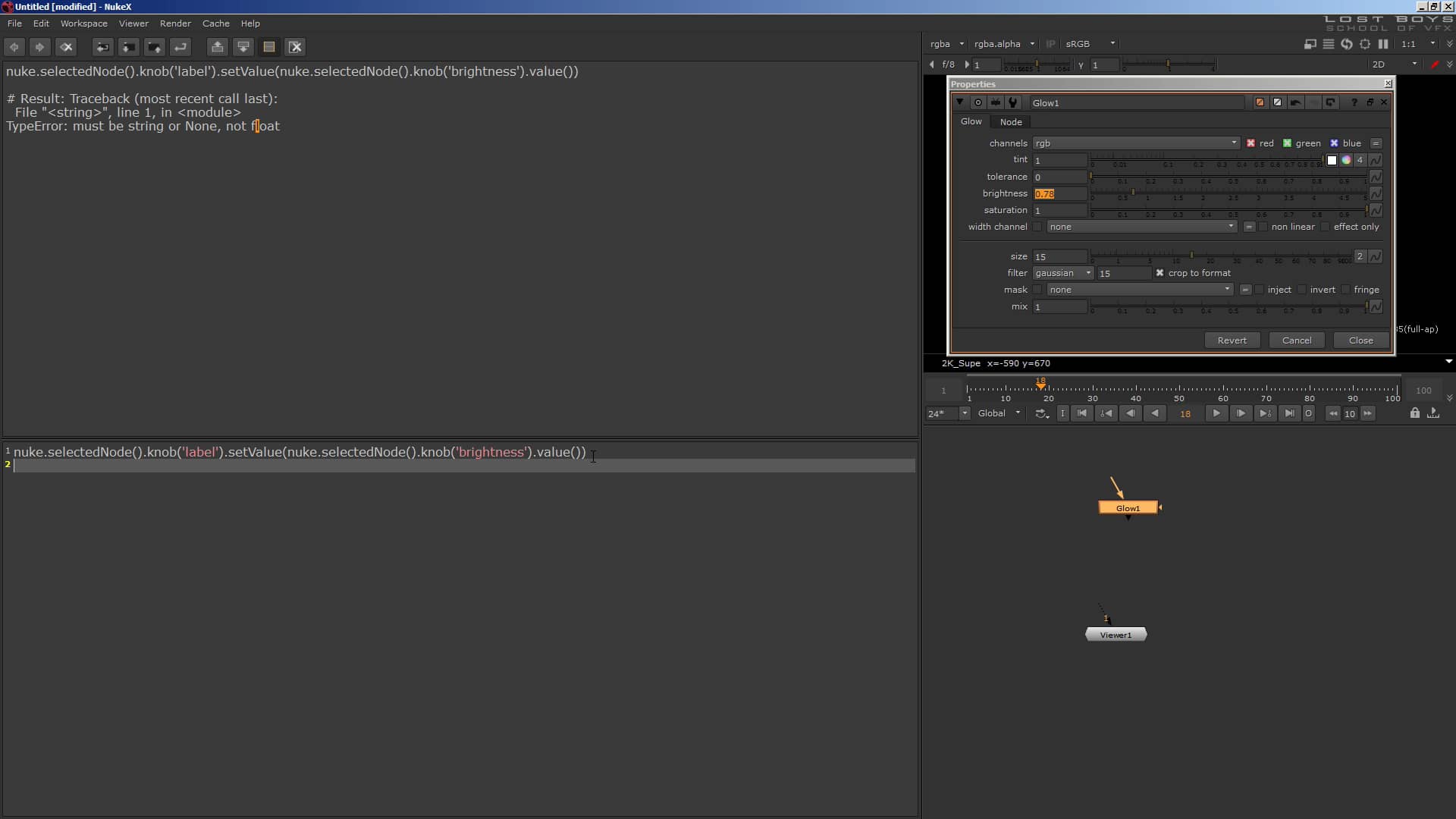 Free - Python for Nuke Users - 23 Print All Node Names & Set Node Value in Label Field on Vimeo