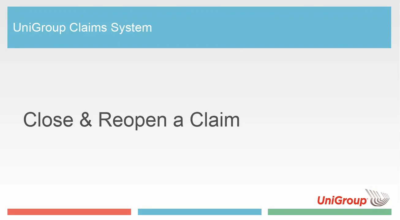 Claims - Close or Reopen a Claim on Vimeo