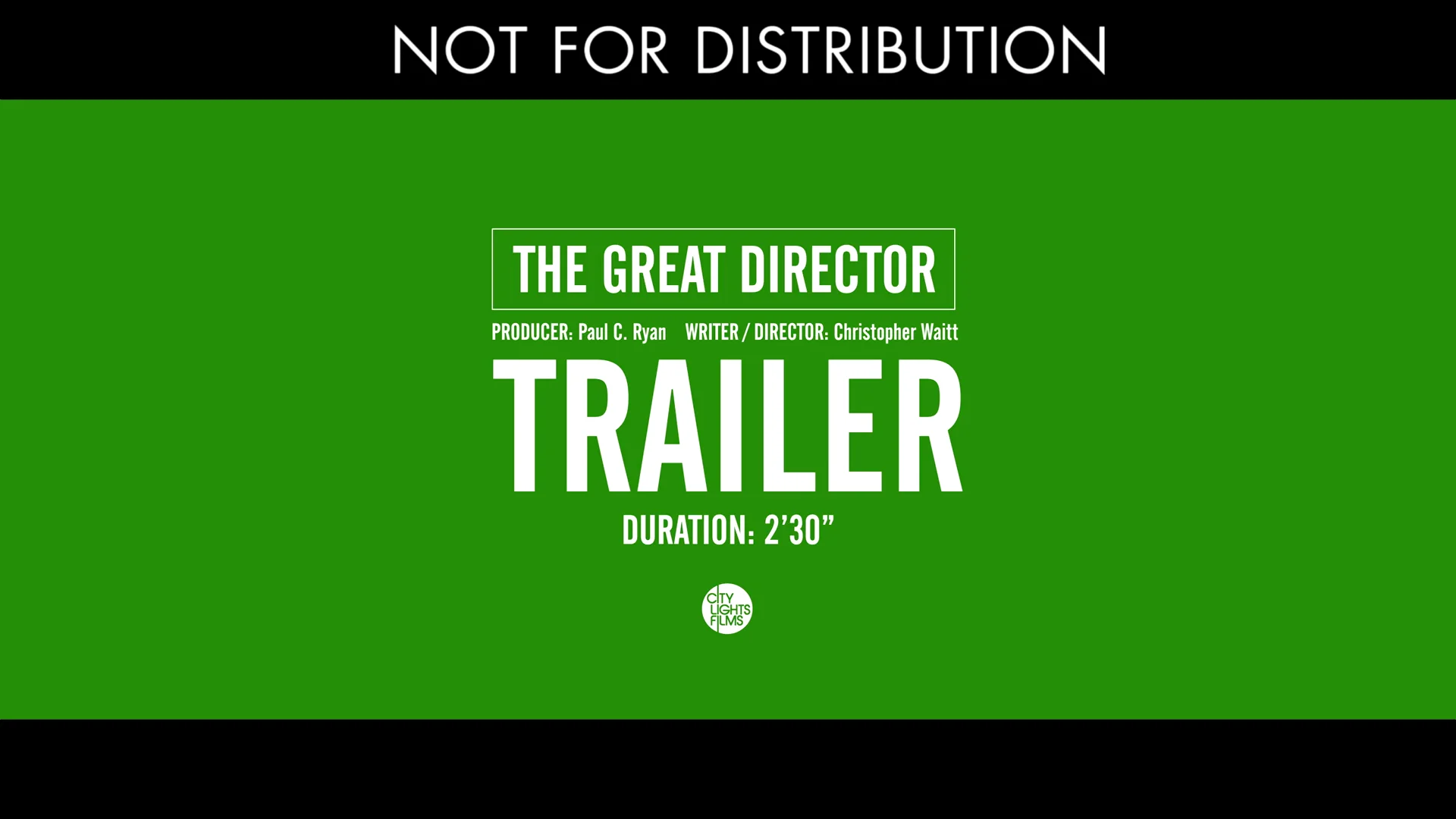CHRISTOPHER WAITT Reel - THE GREAT DIRECTOR_Work-in-Progress TRAILER on ...
