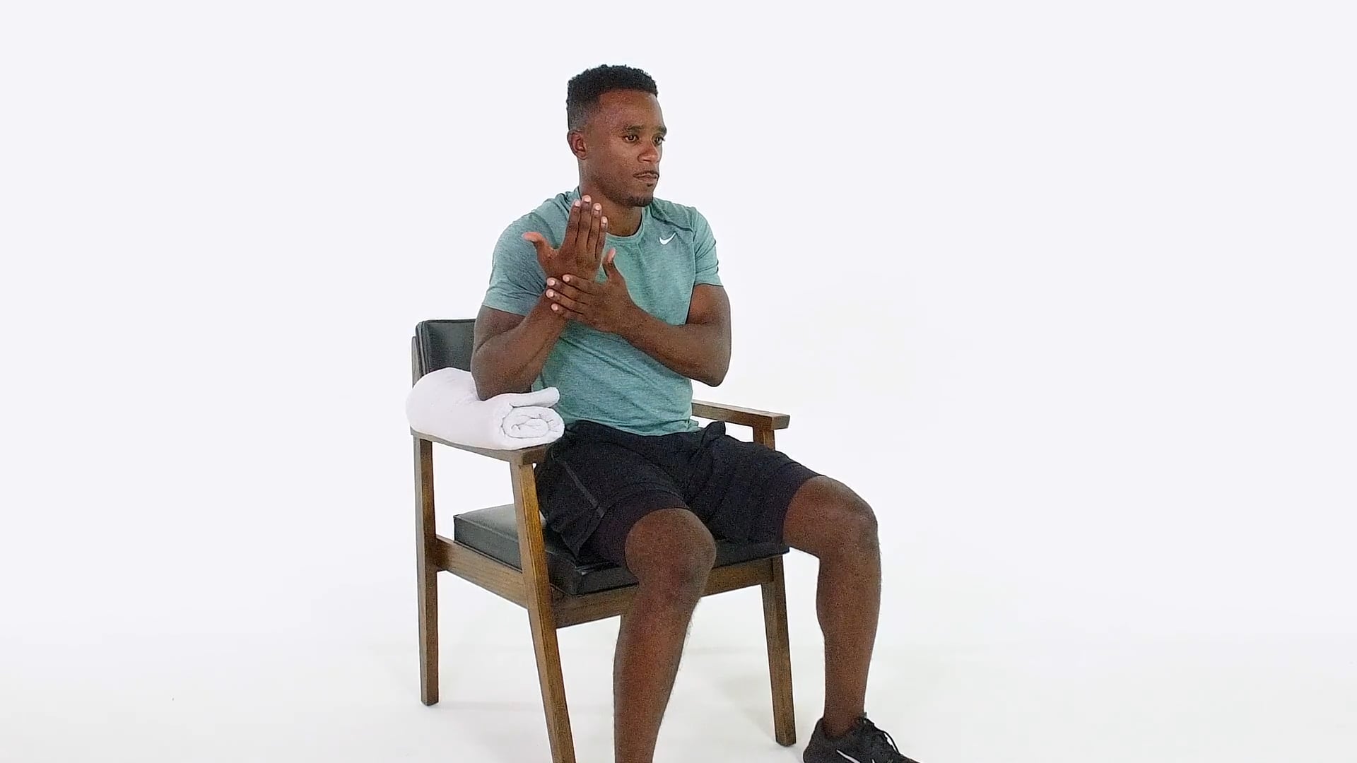 Seated Elbow Flexion Stretch on Vimeo