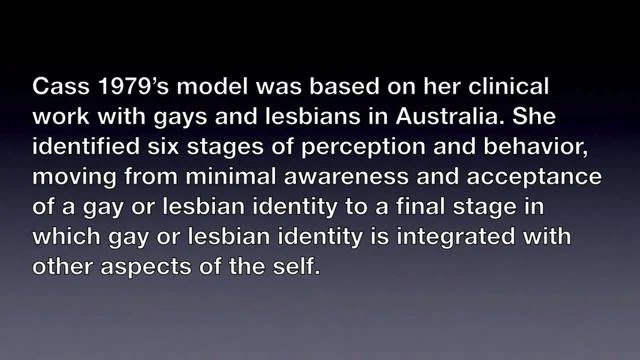 Cass's Model of Sexual Orientation Identity on Vimeo