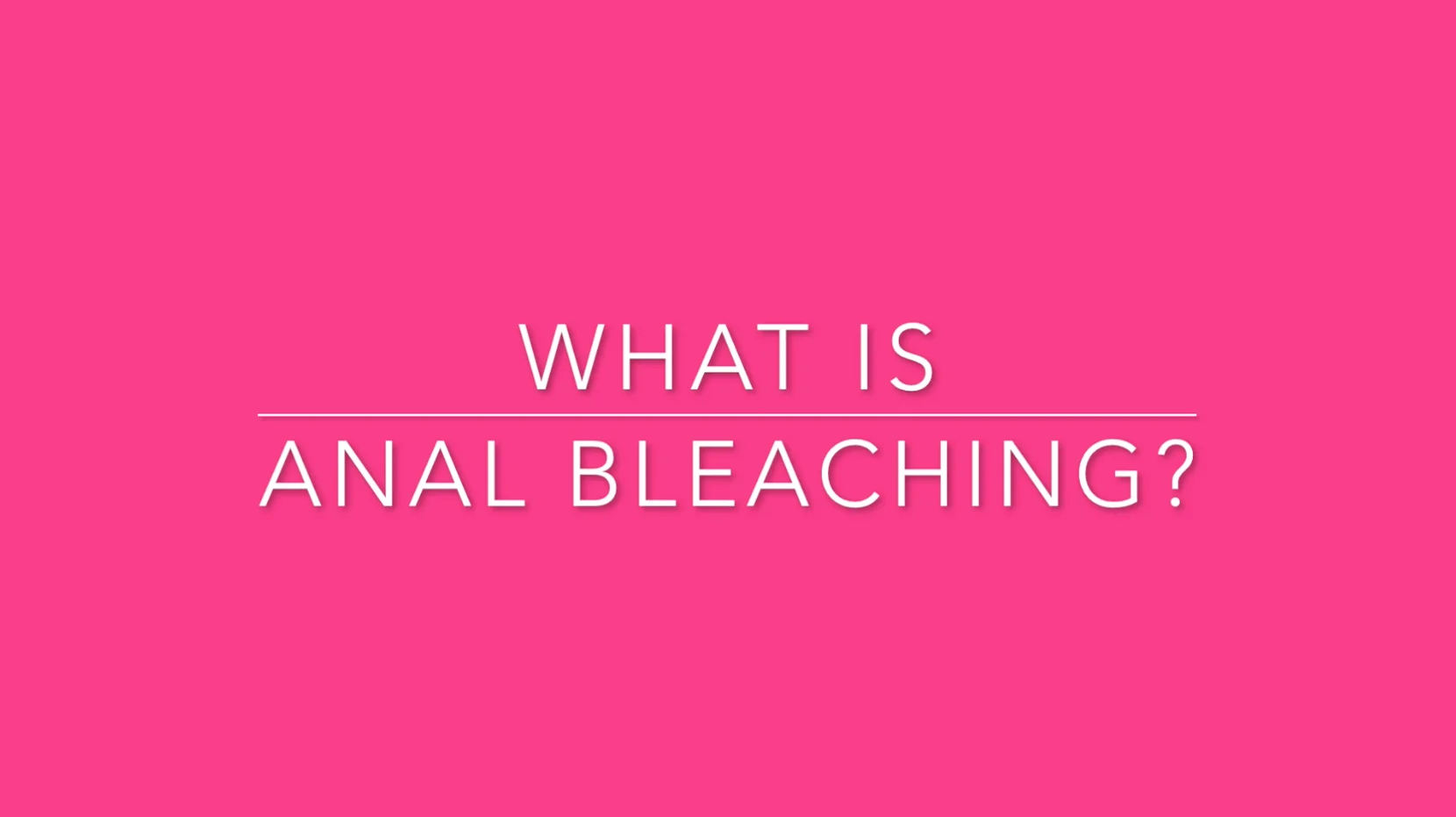 What Is Anal Bleaching and How Does It Work? - Dr. Tom Balshi on Vimeo