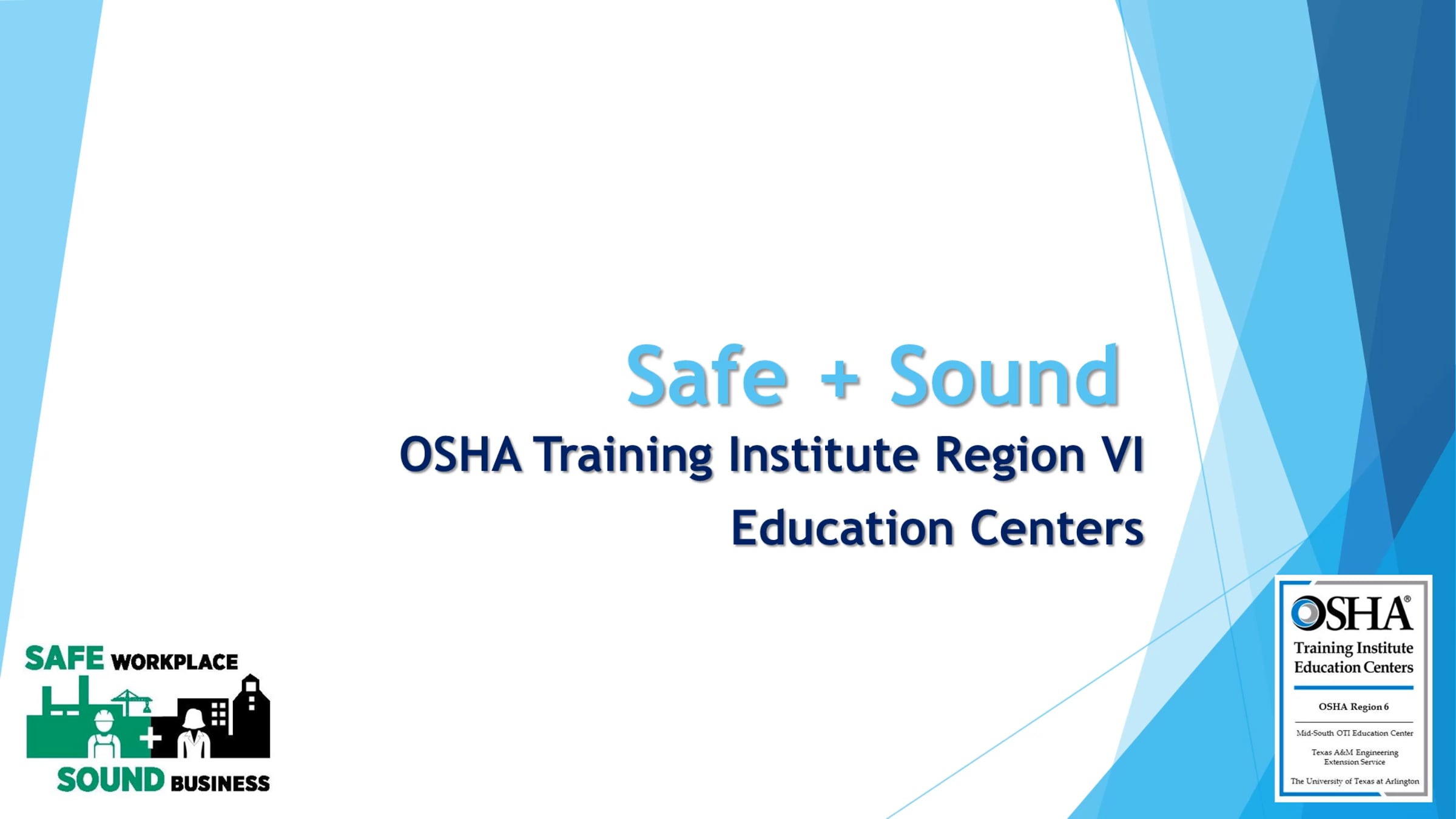 Region VI Safe + Sound | Videos & Movies on Vimeo
