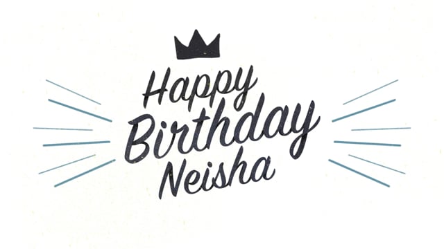 Neisha's Birthday Video on Vimeo