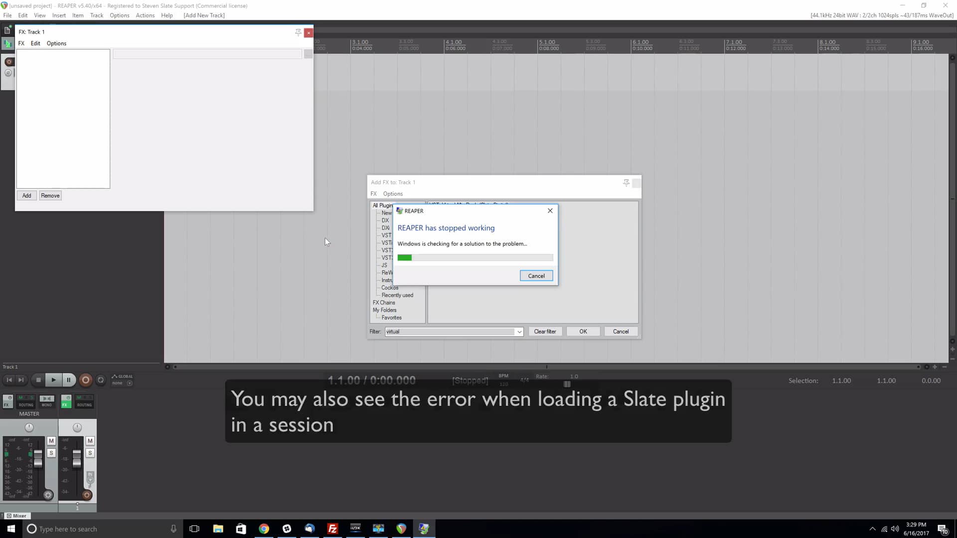 ESR Error Windows on Vimeo
