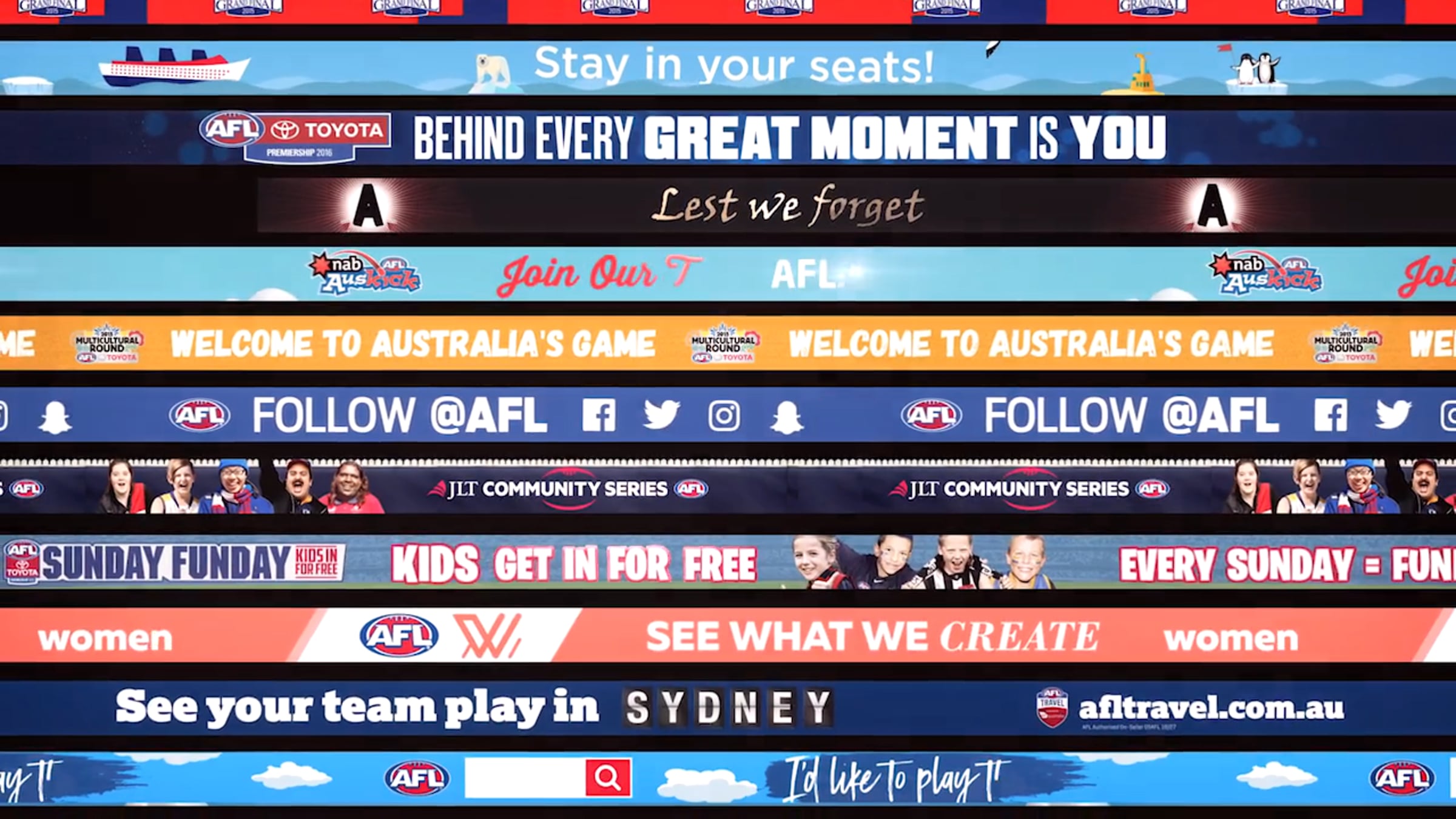AFL Stadium LED Animation Showreel