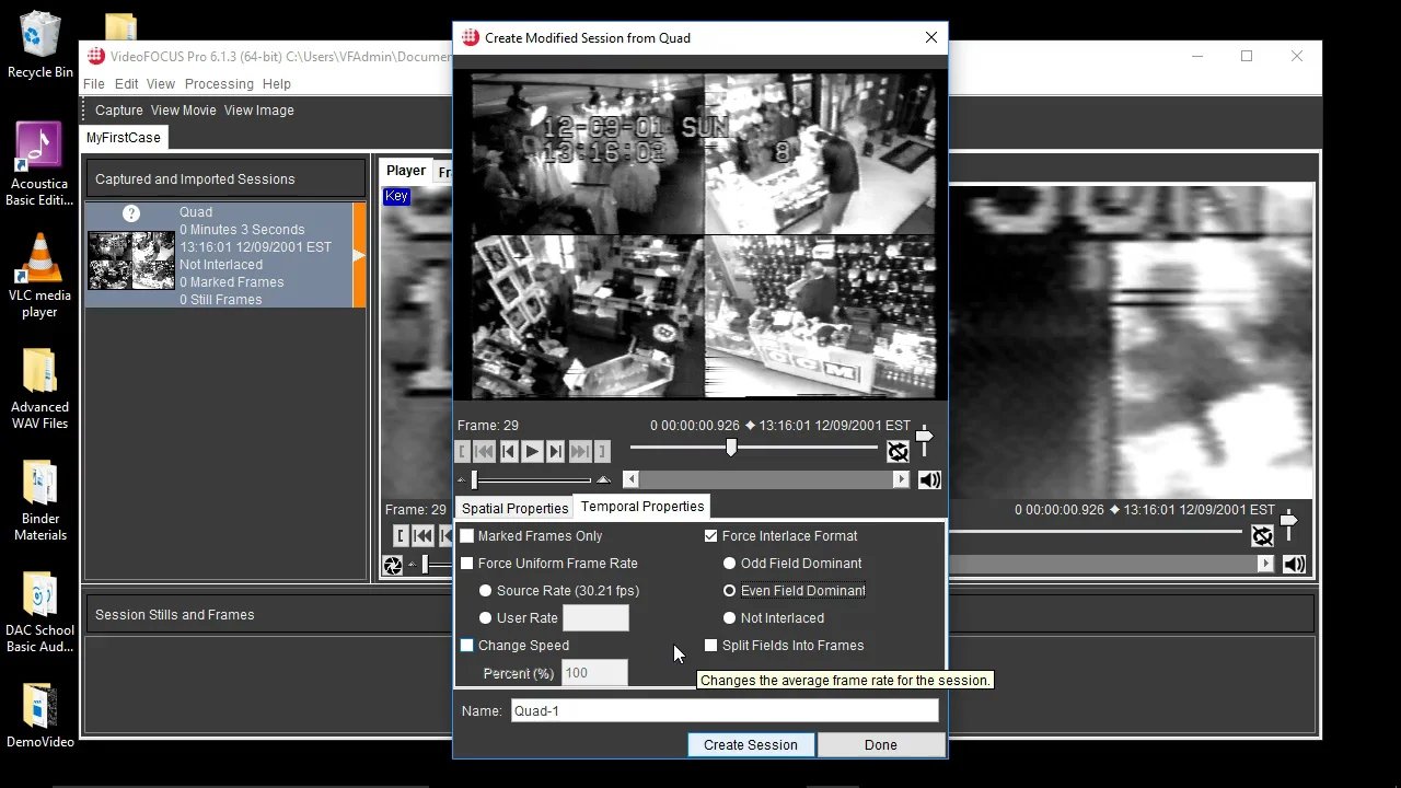 VideoFOCUS Tutorial Videos - De-Interlacing and Separating Quad-View Videos Using the Modify ...